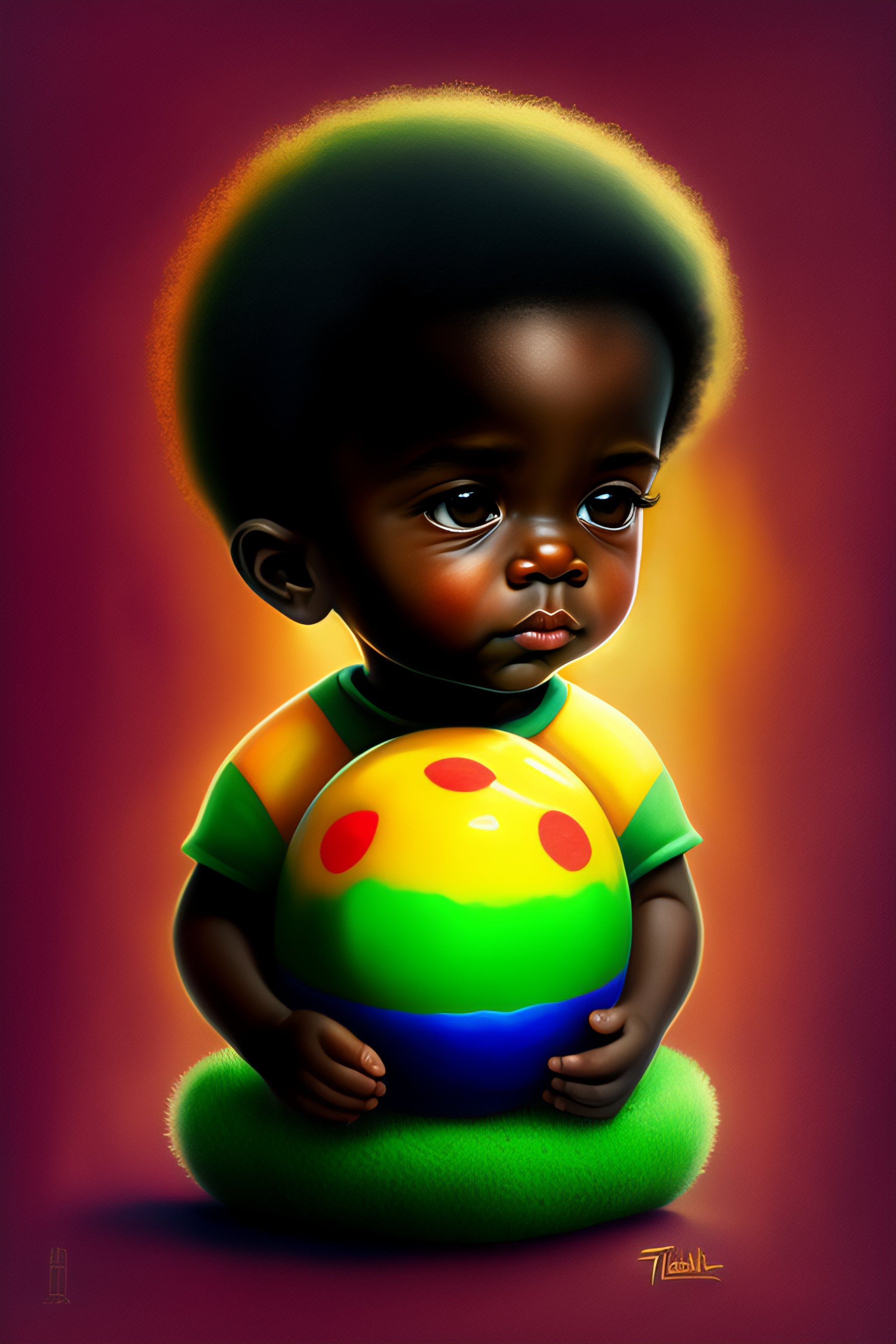 Lexica - Baby pele by artist tim burton