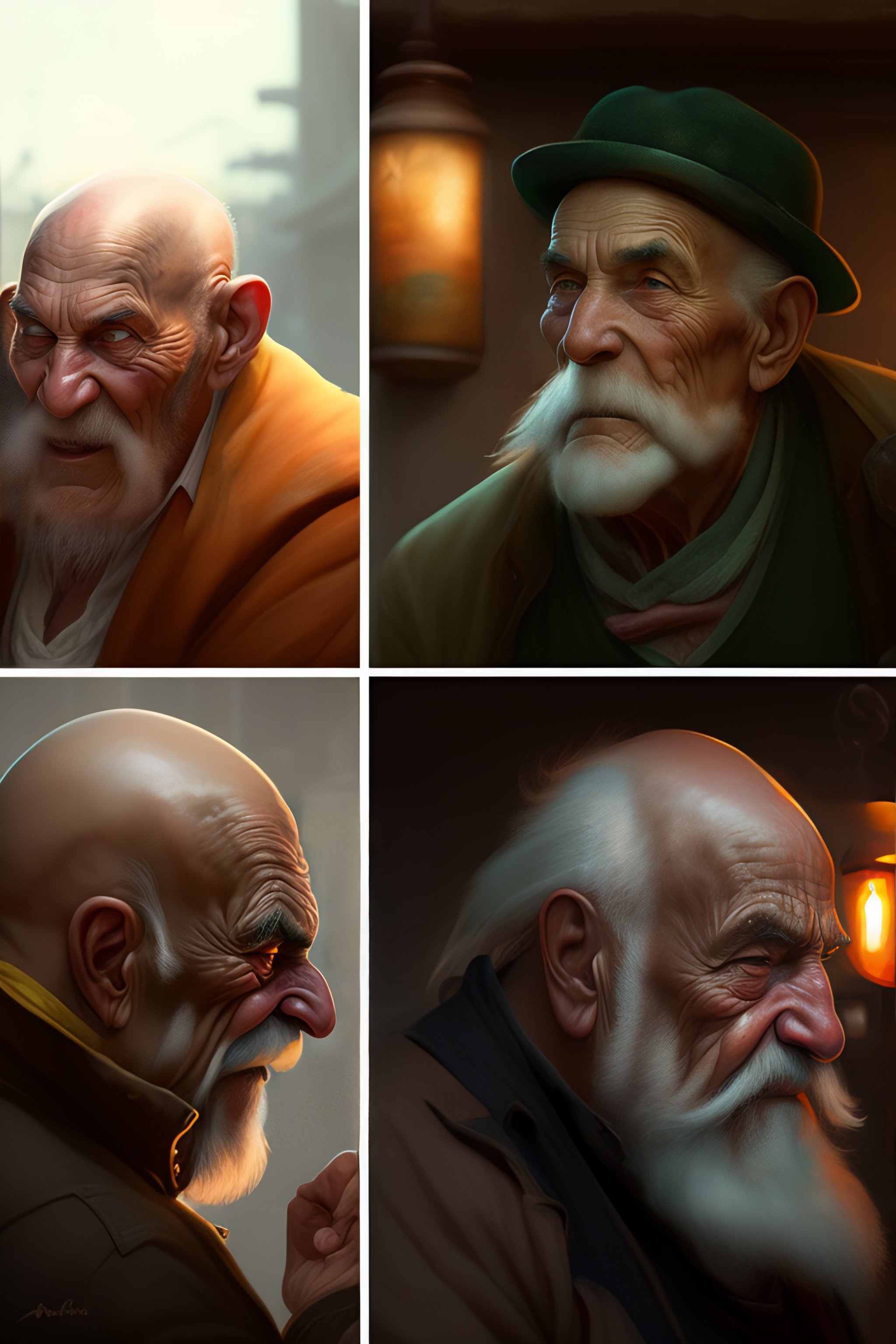 Lexica - Tavern drunks, old, rags, leering, ugly, bald, disfigured, Art ...