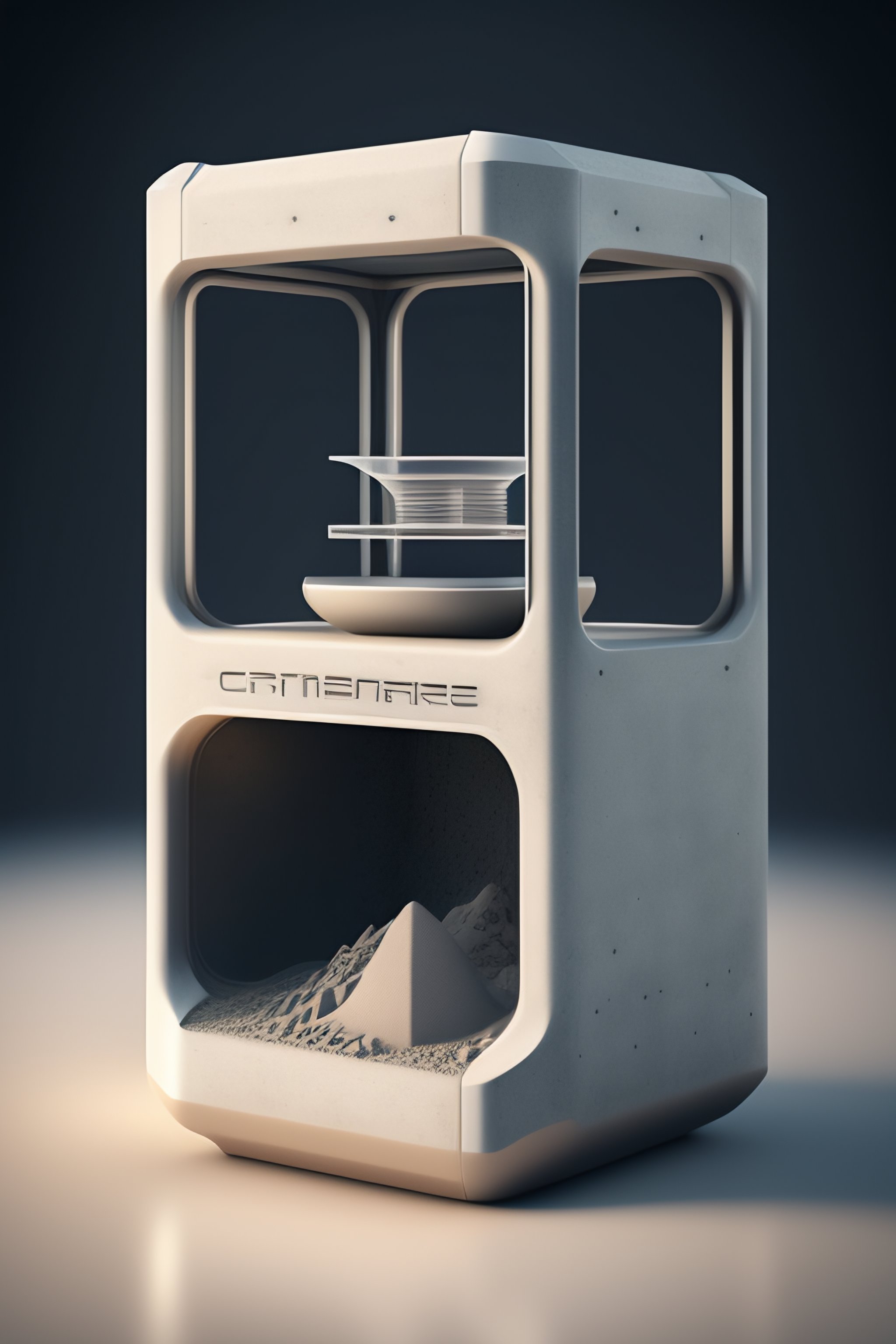 Lexica - Concrete 3d printer, concept design, realistic, 8k