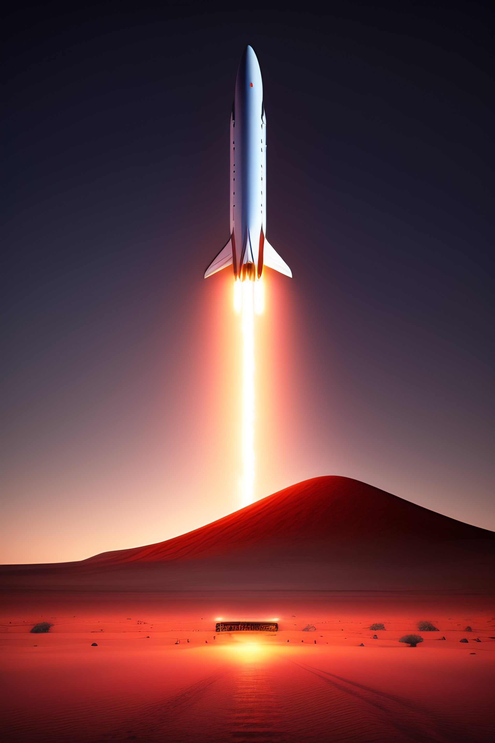 Lexica - 50mm Photograph of SpaceX starship 2.0 designed by SpaceX ...
