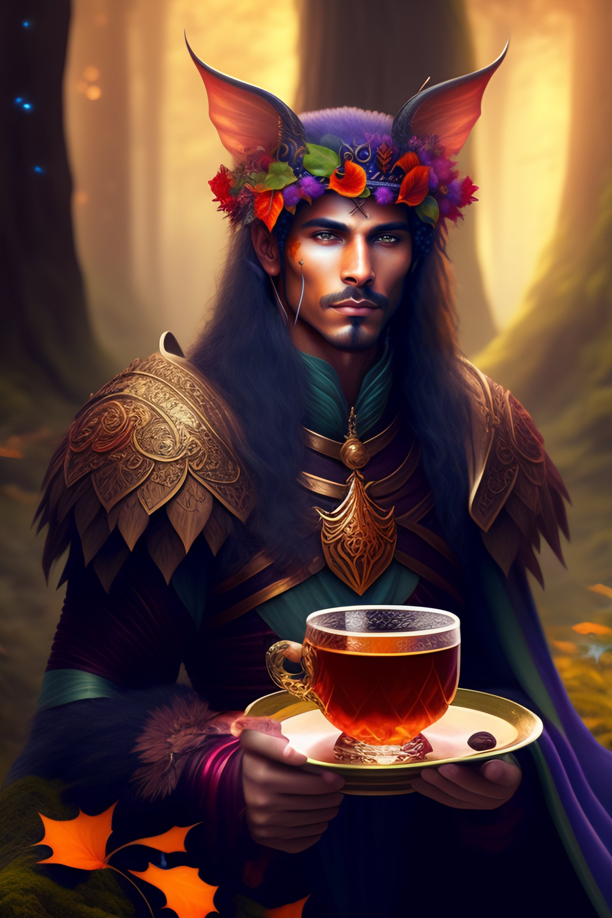 Lexica - Oberon, King of the Fae, drinking tea with Grimm Reaper ...