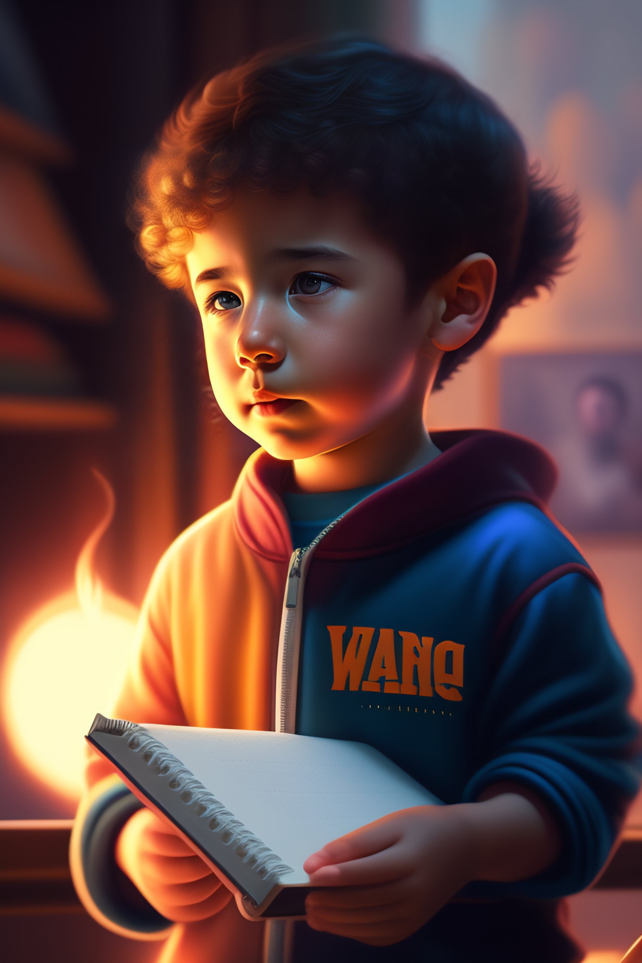 Lexica - A young kid writing on a notepad, lil dicky, highly detailed, digital painting ...