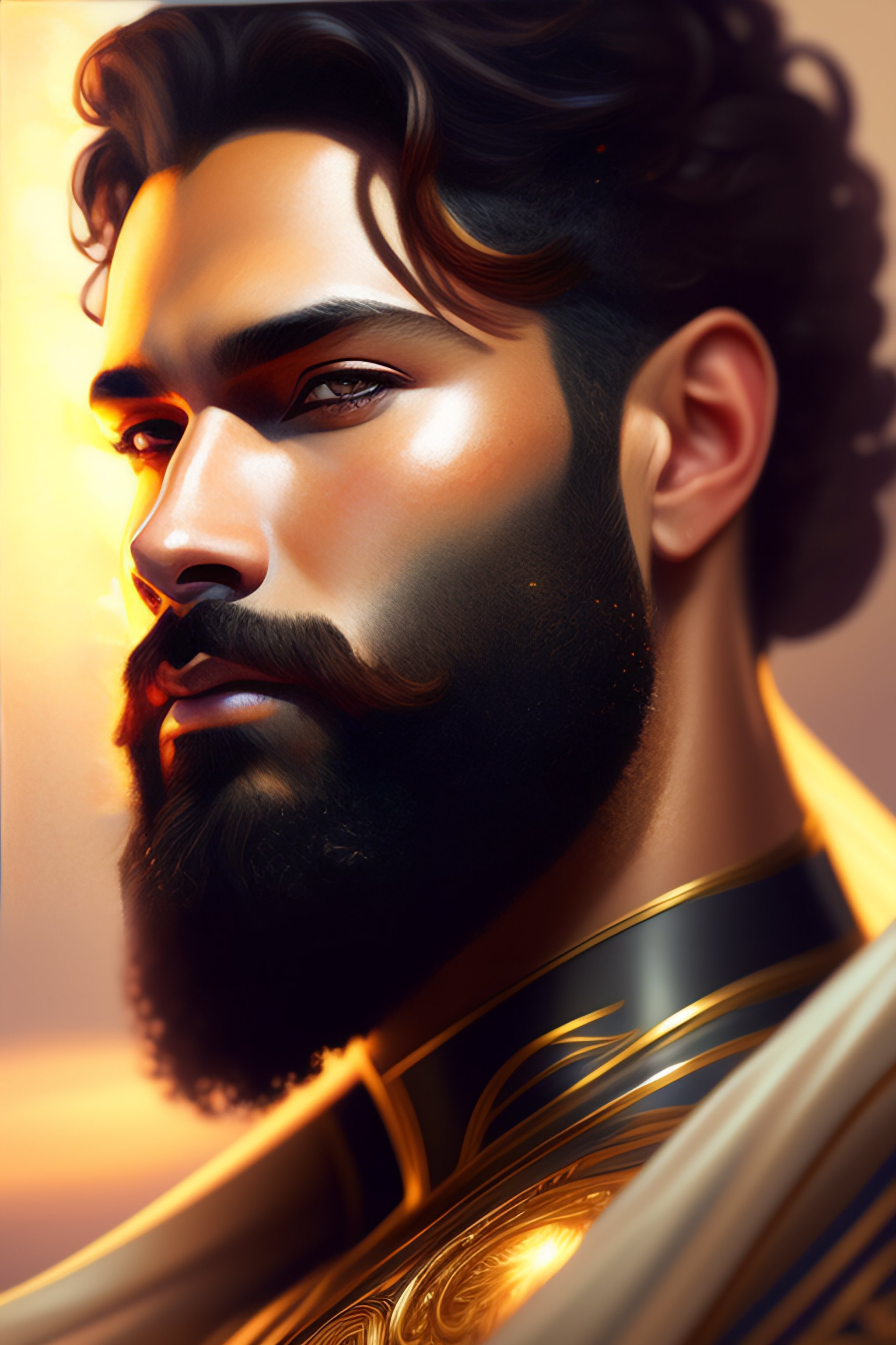 Lexica - Highly Realistic portrait of a natural bearded man, shaped ...