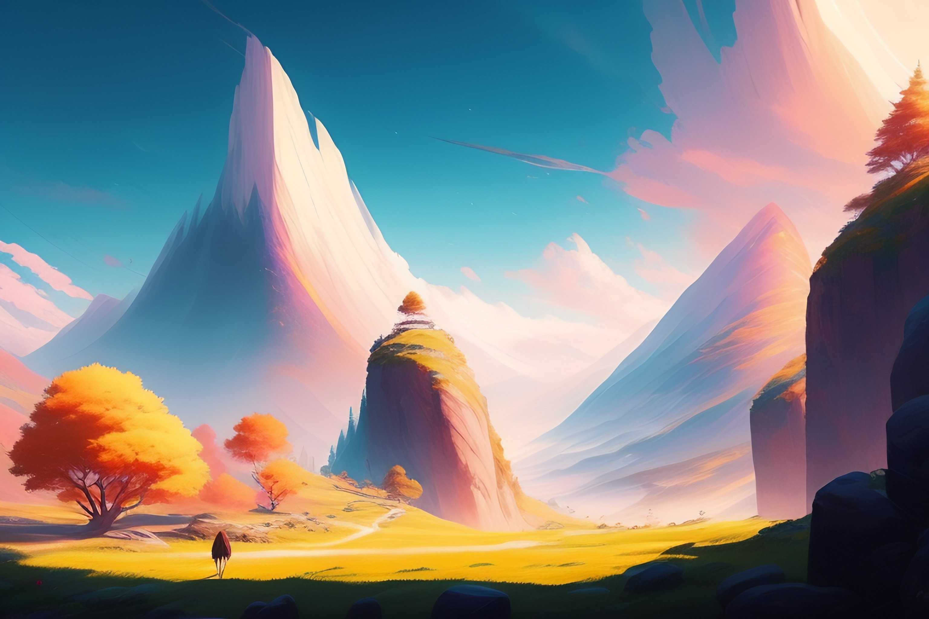 Lexica - A vibrant heartwarming landscape full of emotion. cgsociety ...