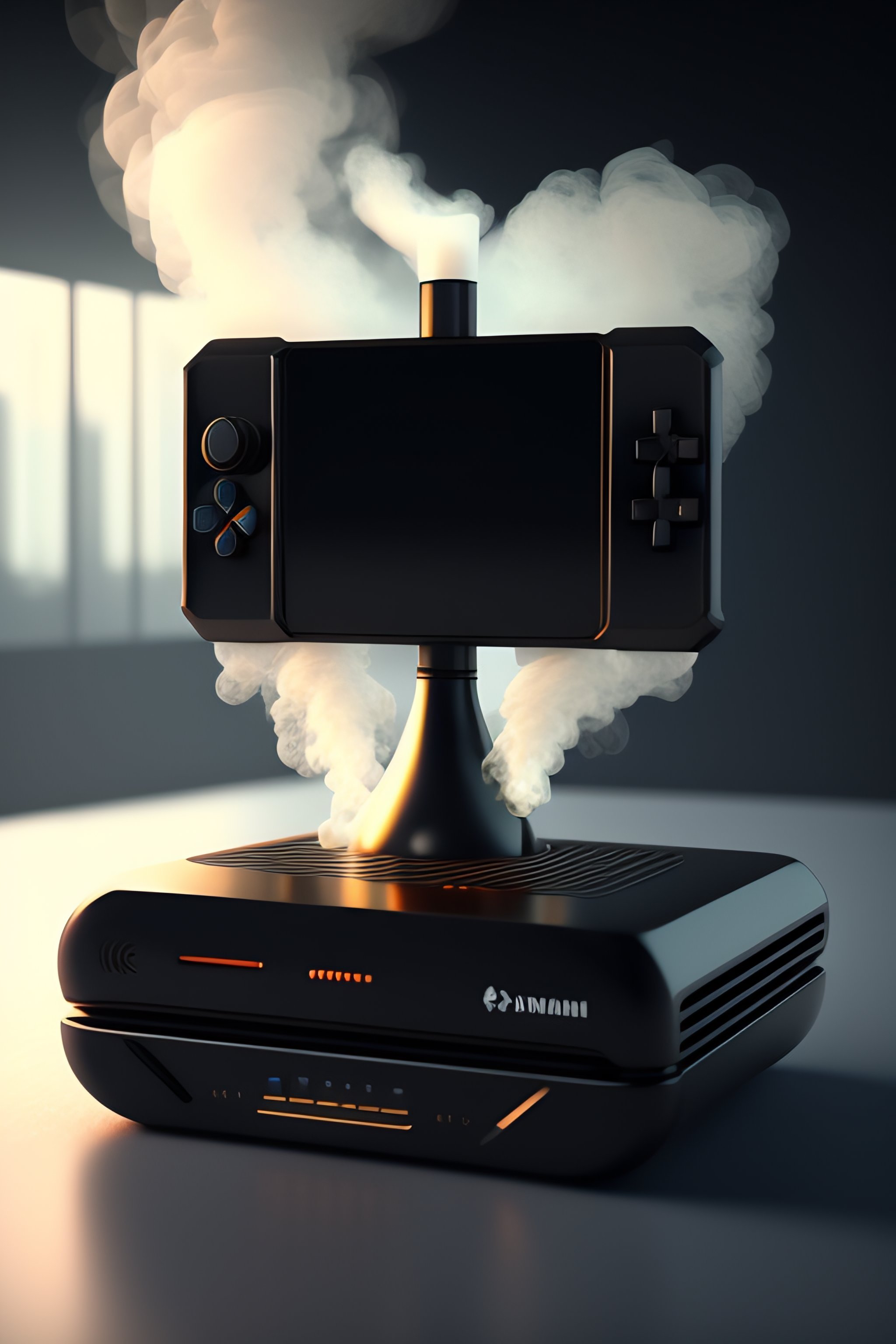 Lexica - Game console bong, smoke from bong, photorealism, minimalism ...