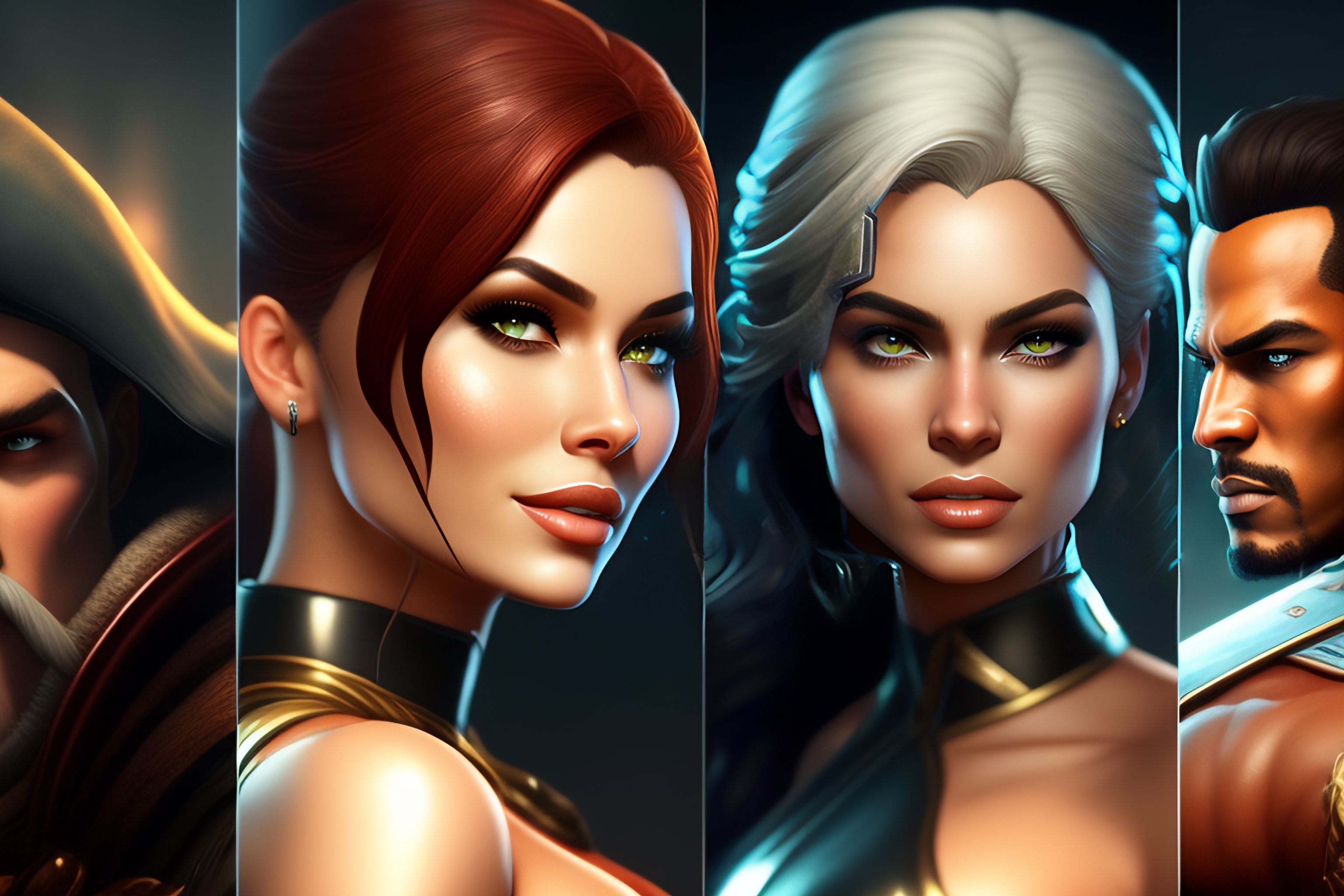 Lexica - Create a website banner for digital characters similar to game ...