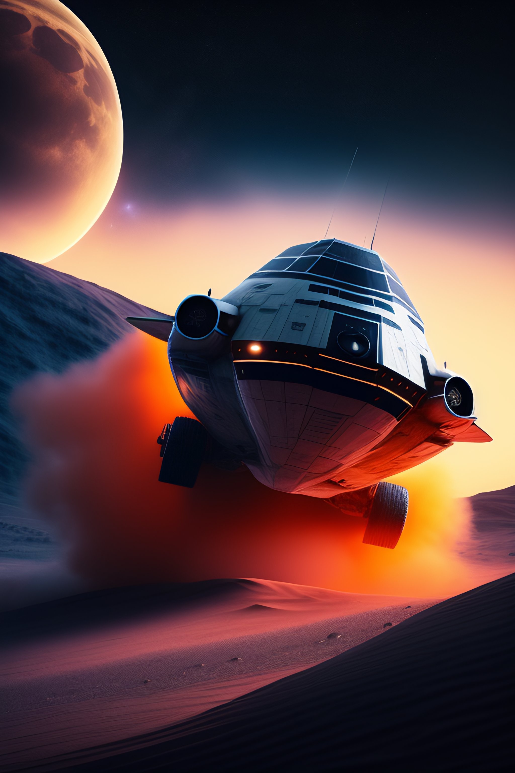 Lexica - 50mm Photograph of starwars starship designed agressive sporty ...