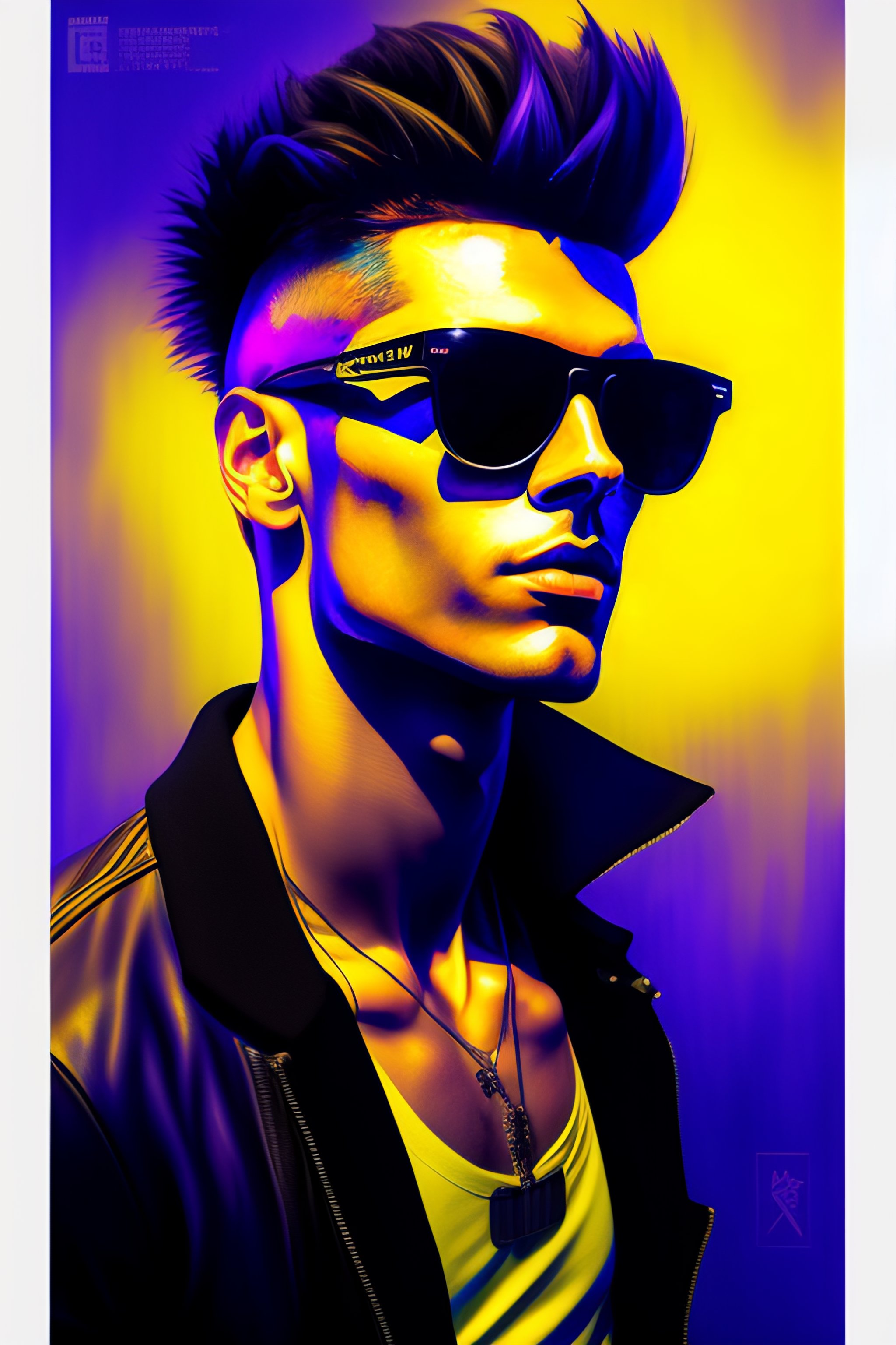 Lexica - Highly detailed portrait of a chess player, sunglasses, blue ...