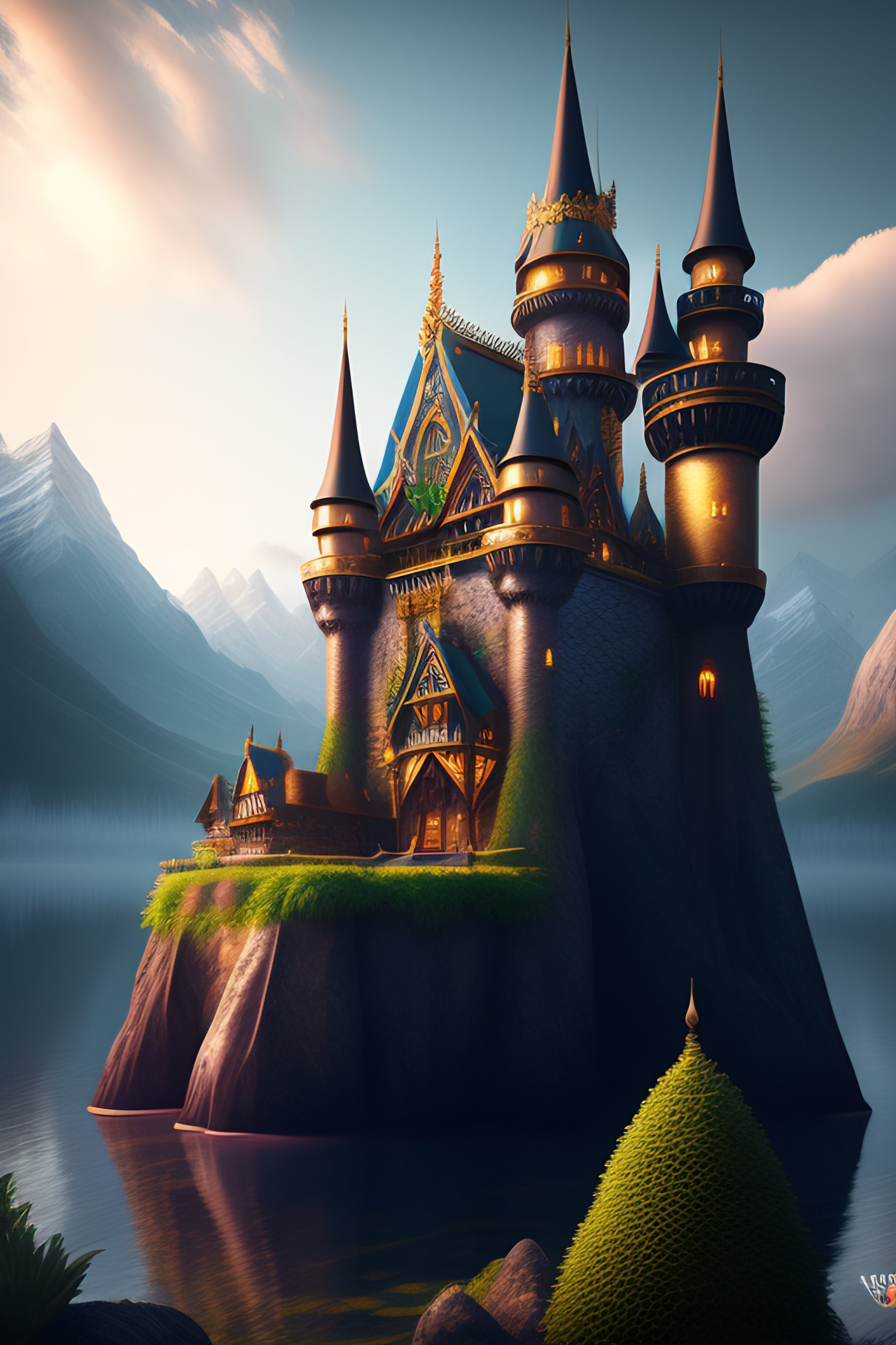 Lexica - Fantasy castle, highly detailed, digital art, 8k photography ...