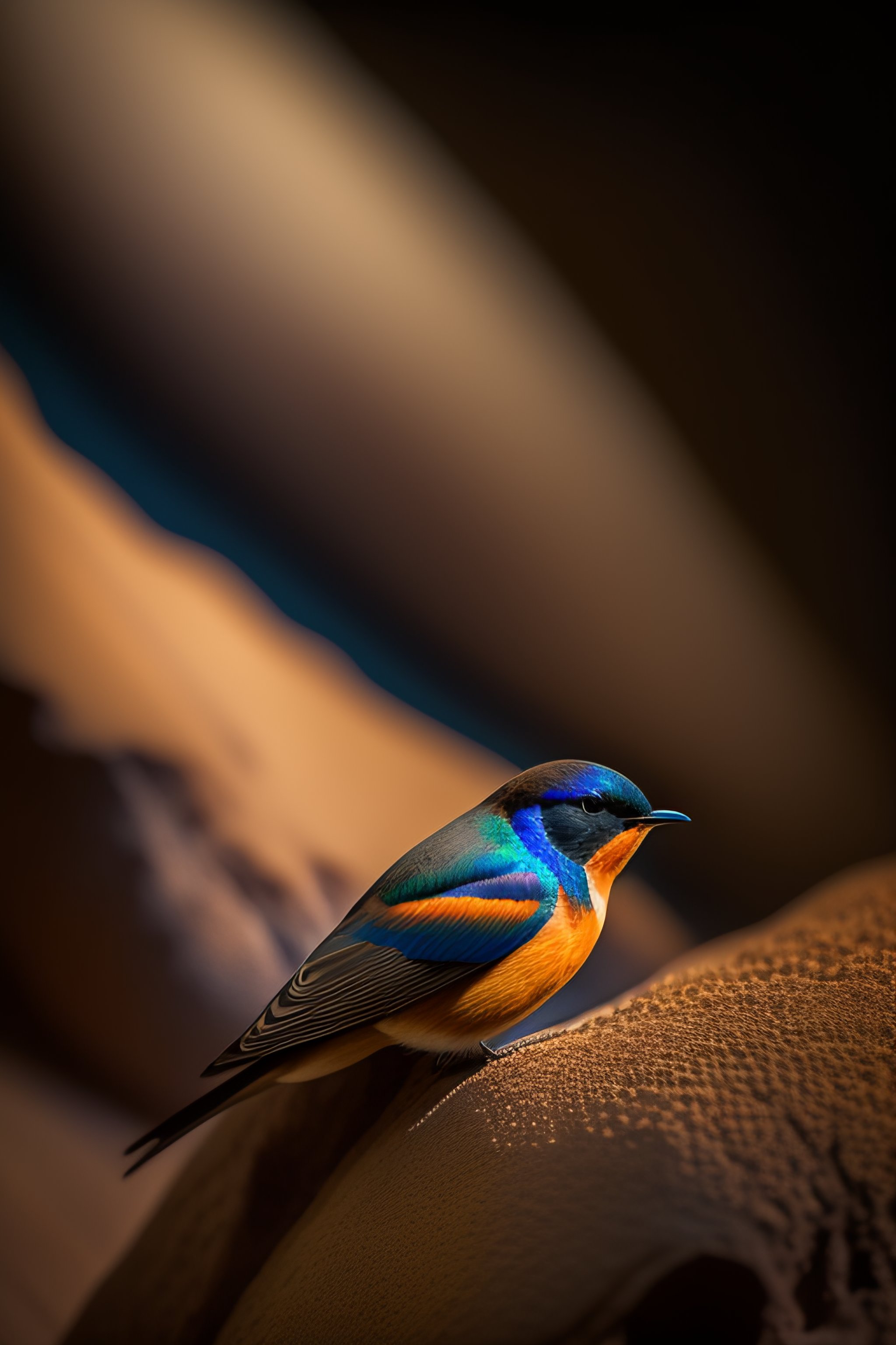Lexica - Intricate barn swallow carved from sandstone, photograph ...