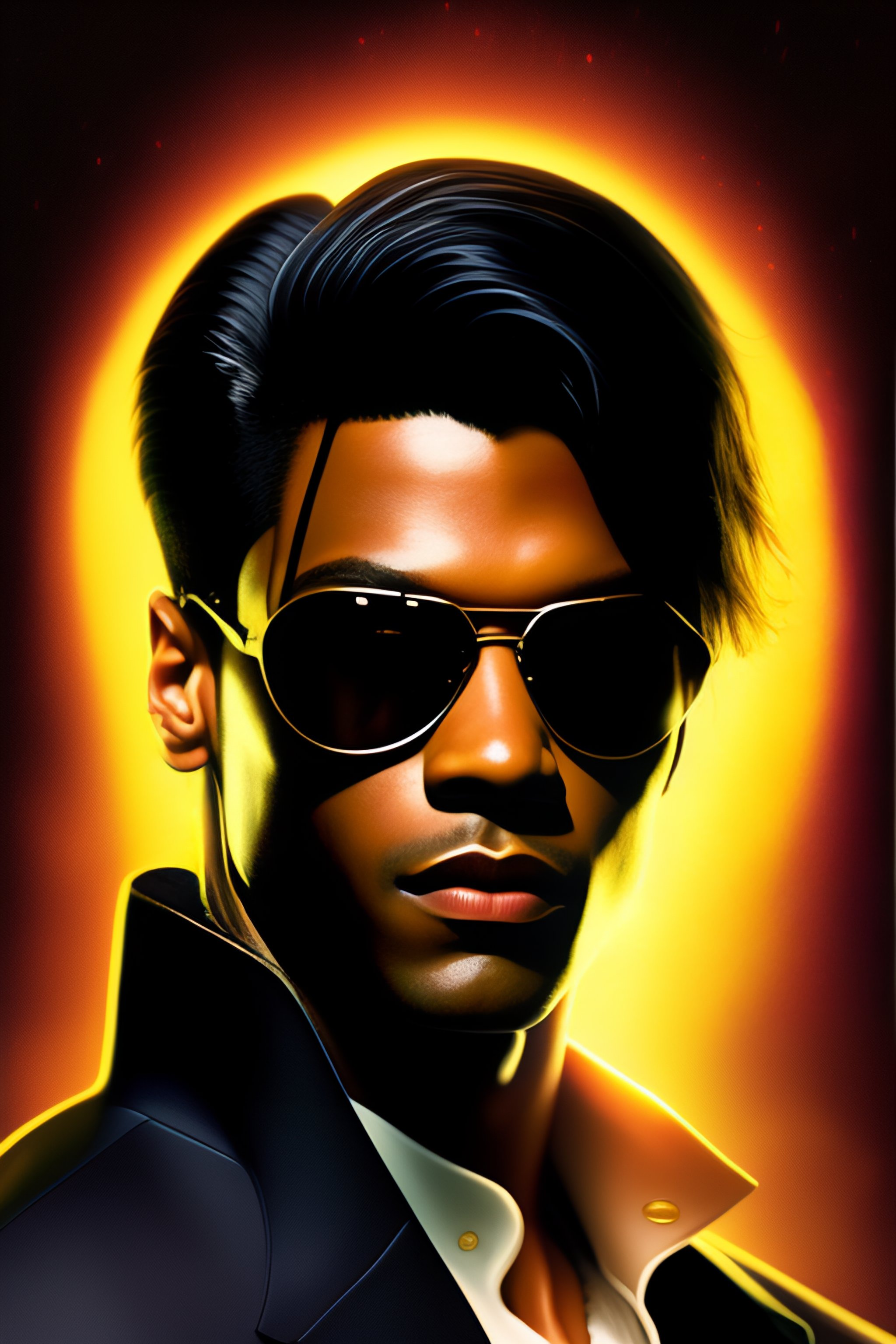 Lexica - Portrait of neo from the matrix