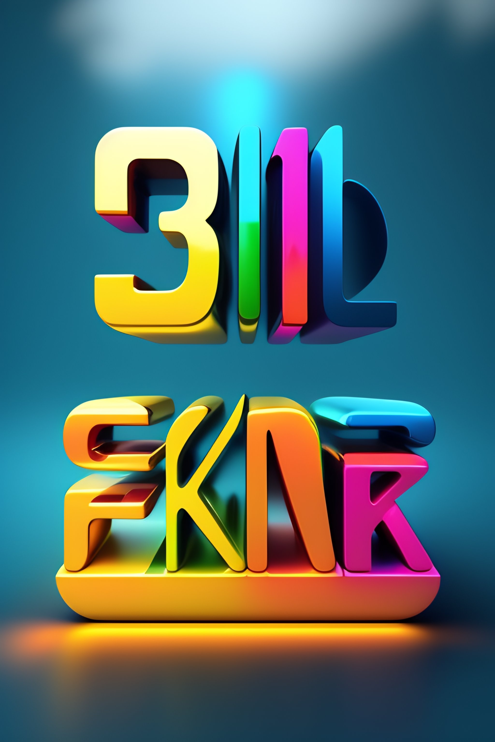 Lexica - 3d text of KM GRAPHICS