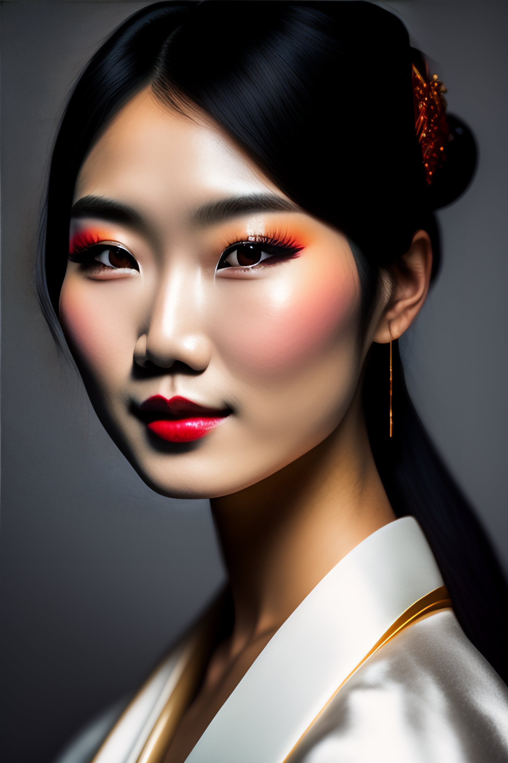 Lexica - Portrait of a stunningly beautiful, young, japanese geisha ...