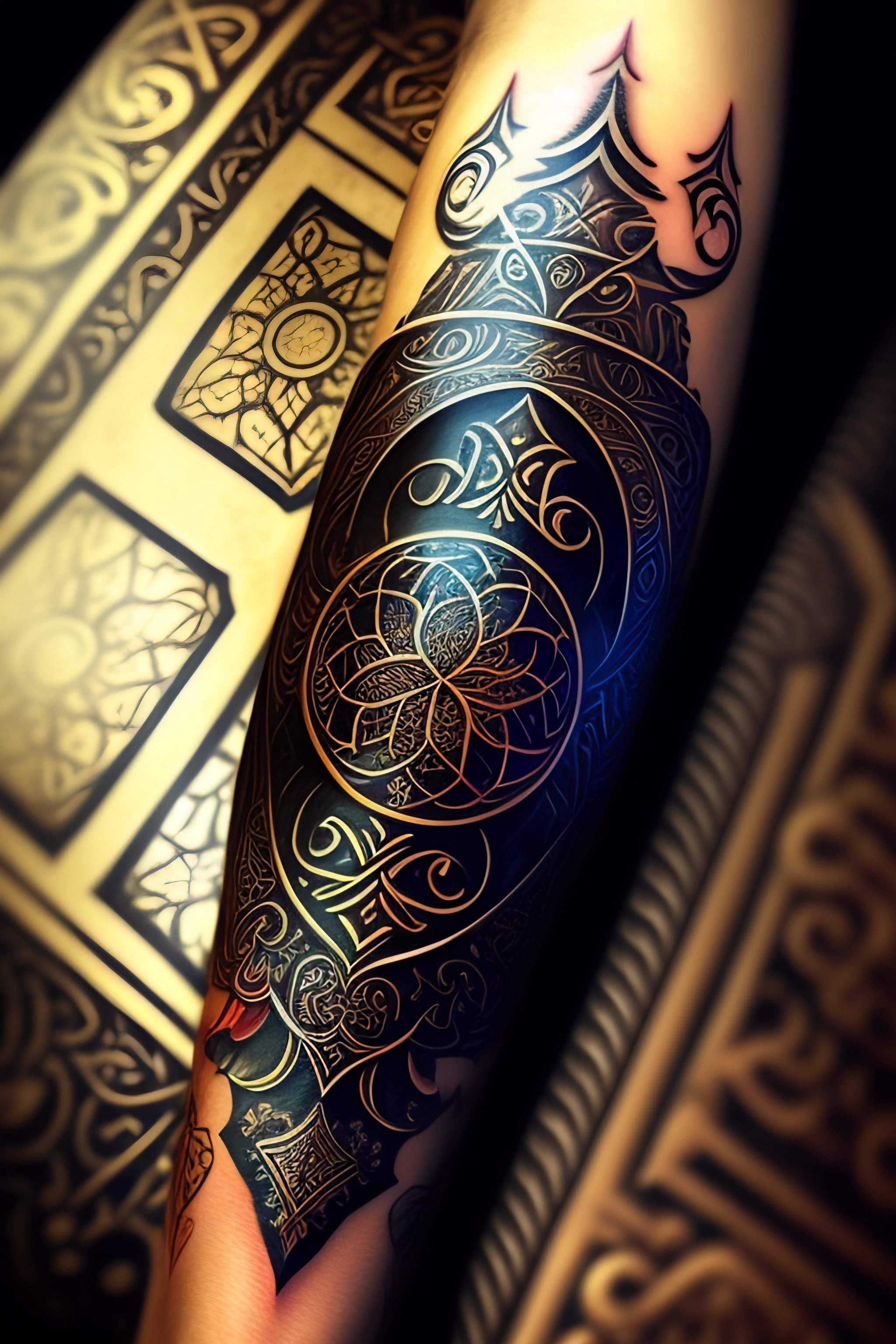 Lexica - Cool tattoo, maximum detail, magic, protection, warrior ...