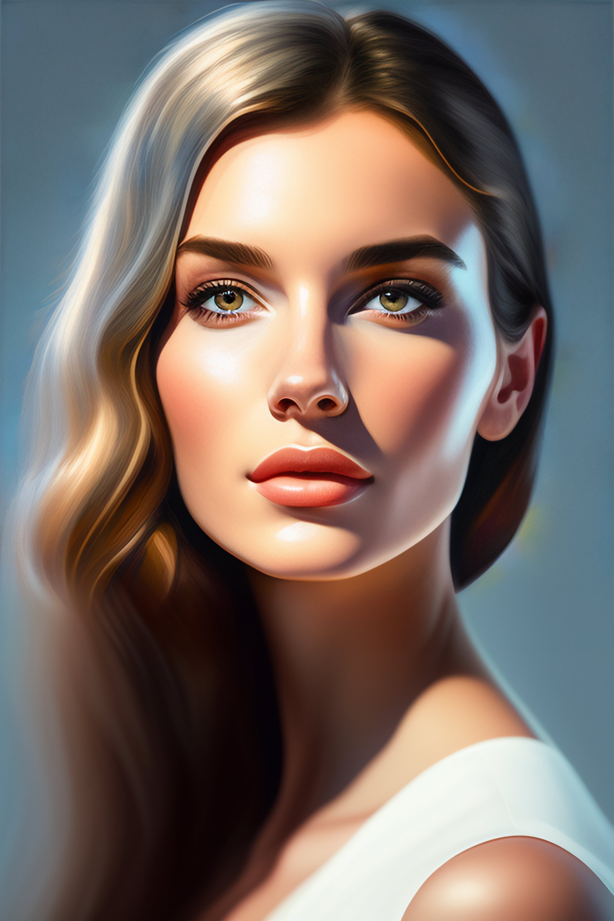 Lexica - Digital art of portrait of a woman, holding pencil, inspired ...