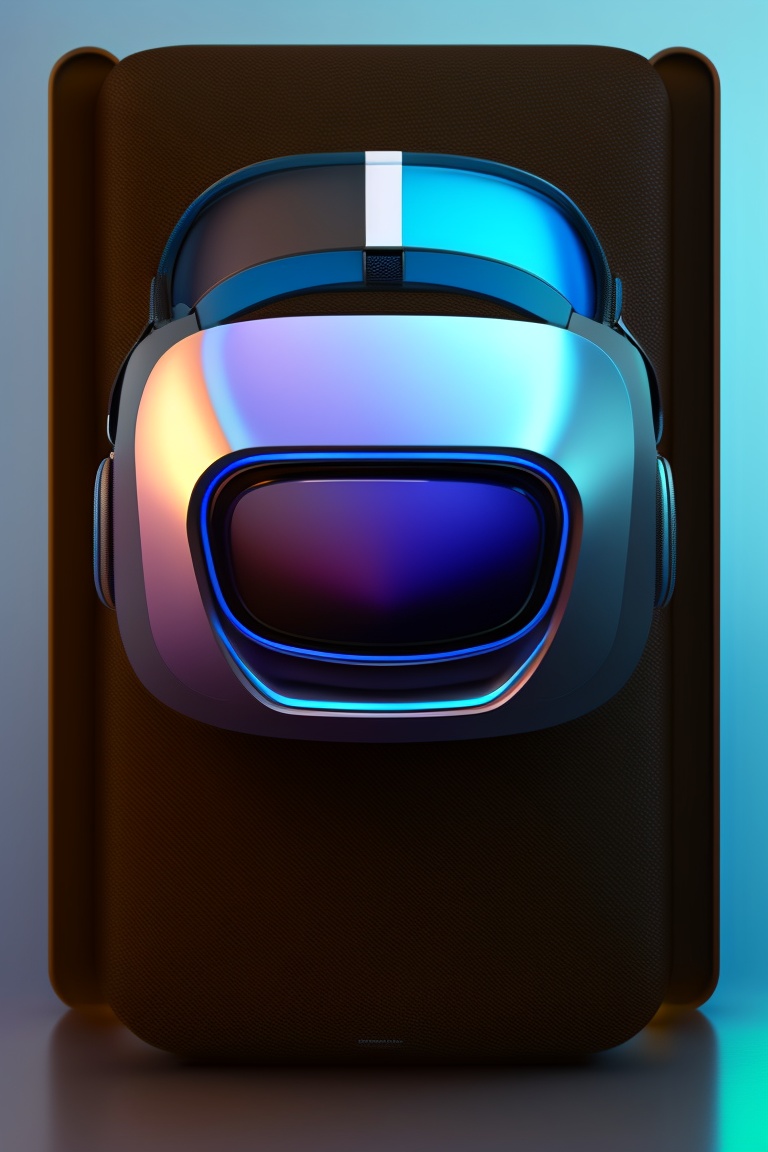 Lexica - Digital art of a futuristic VR headset worn by human, full ...