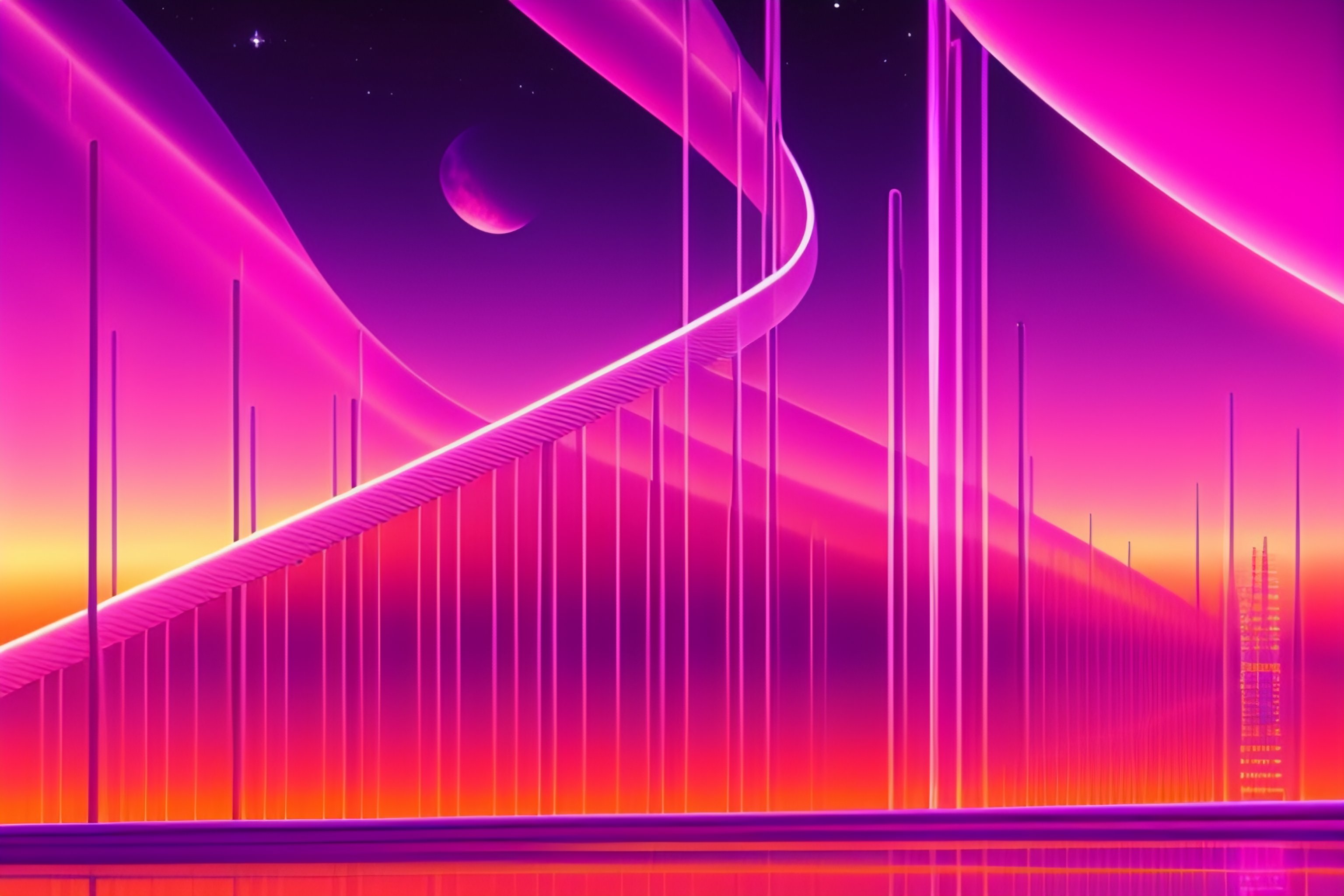 Lexica - 70s futuristic illustration of DNA in a cyberpunk setting pink ...