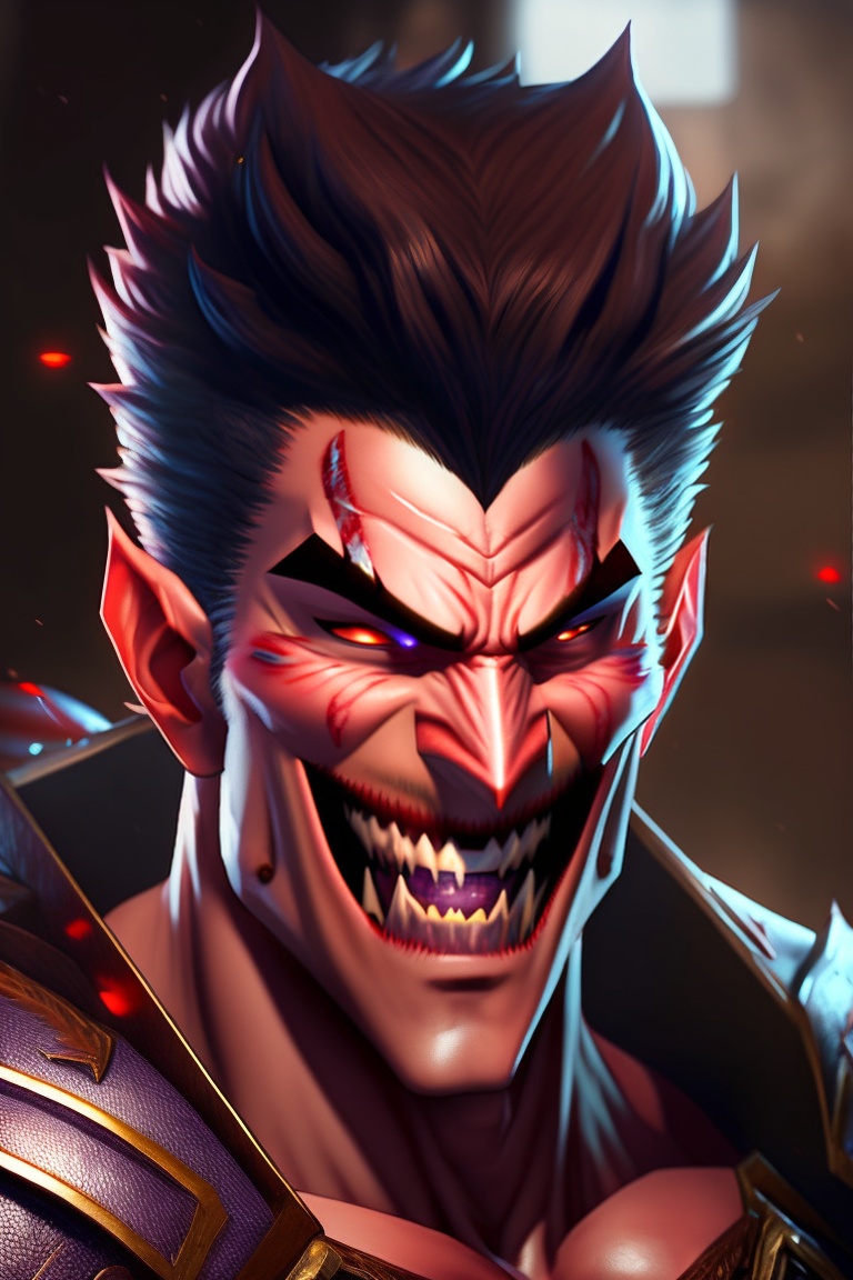 Lexica - Trash smile demon, berserk guts, combined, male, scary, fear