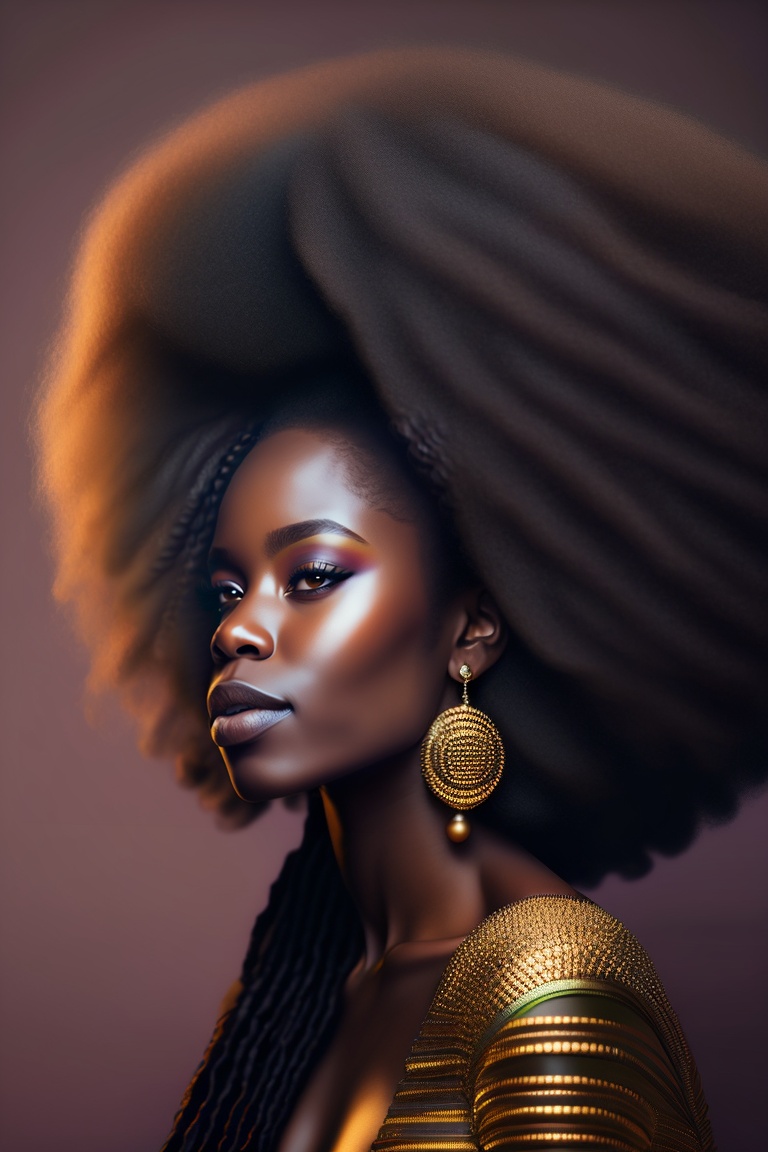 Lexica - Black women,Congolese,long Afro hair,big lips,very thin hair ...