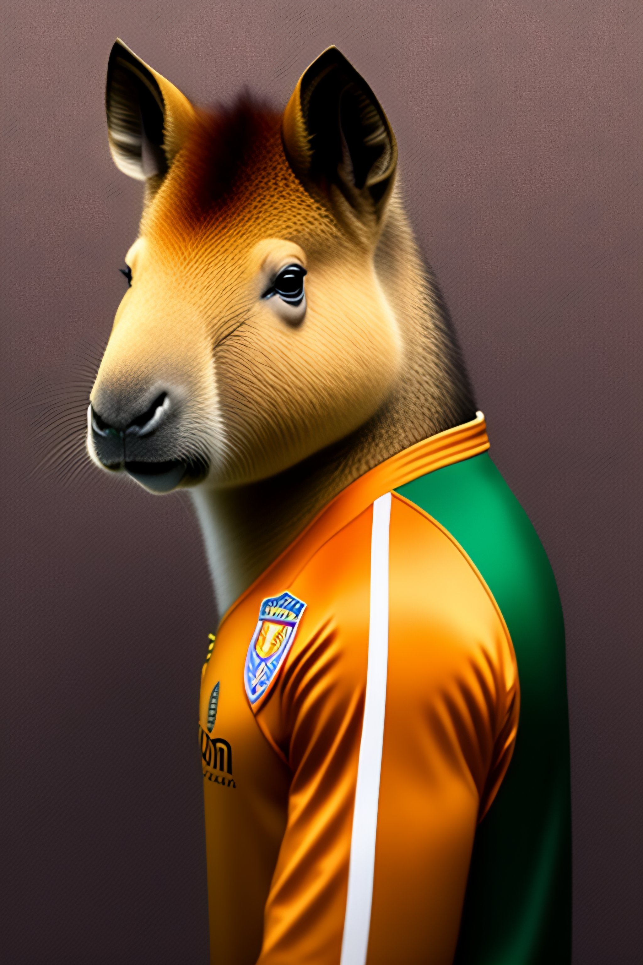 Lexica - Capybara with cristiano ronaldo hairstyle, a supreme tracksuit