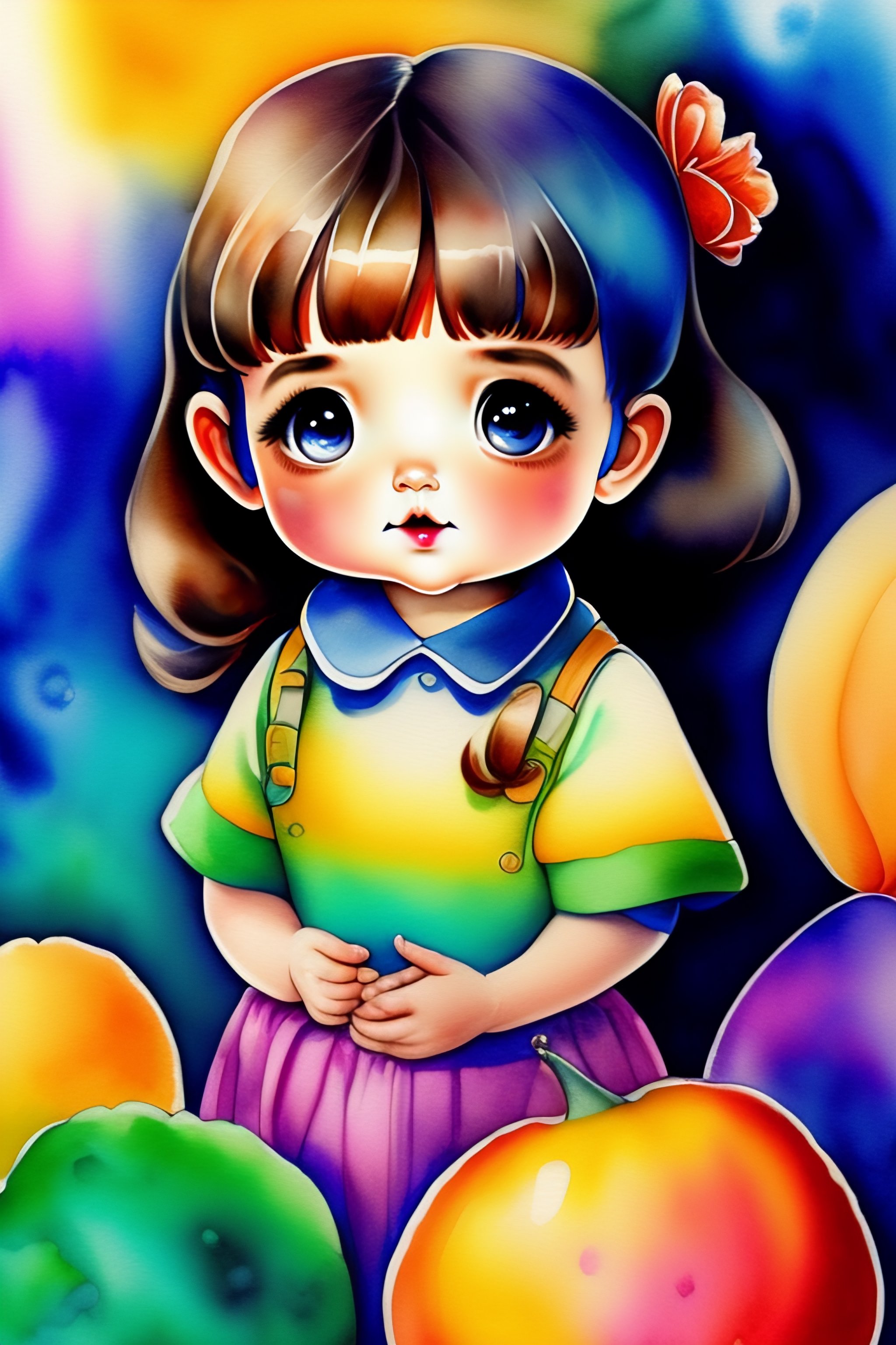 Lexica - Watercolor, highly detailed, cartoon chibi, pastels, child ...