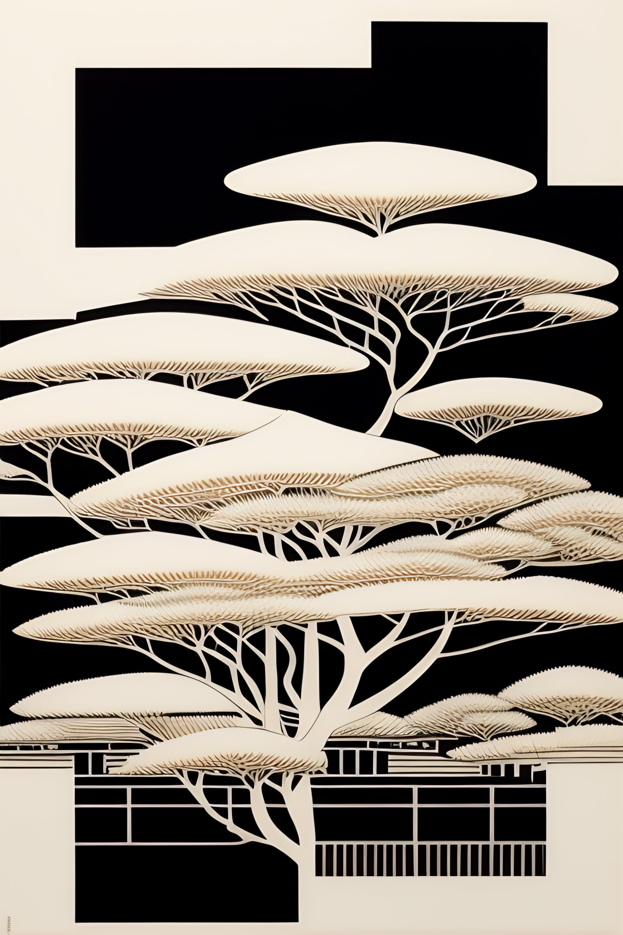 Lexica - Minimal simple line art Woodblock print by Taguchi Tomoki ...