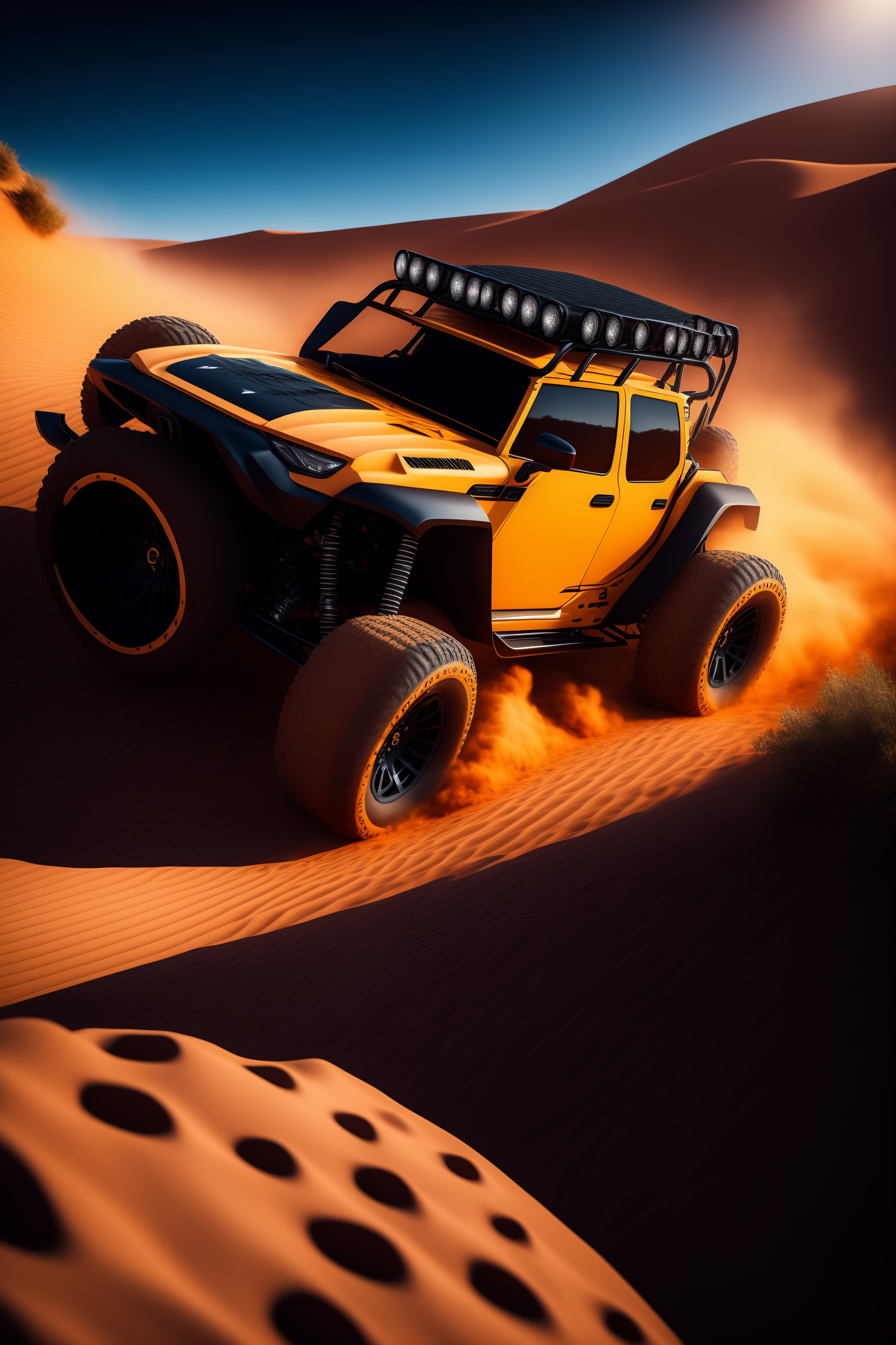 Lexica - Photo of a modified off road car 4wd, big wheels and modified ...