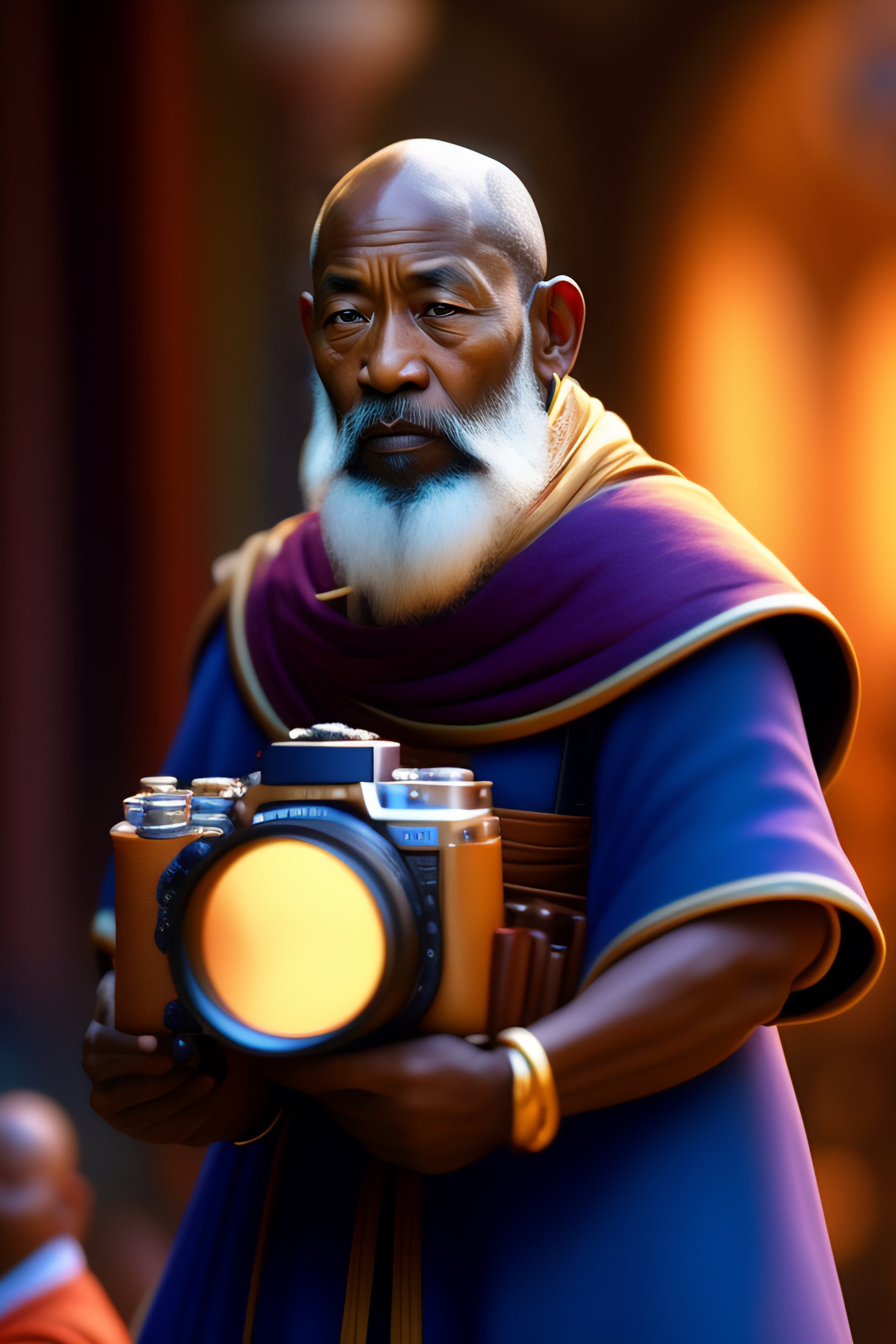 Lexica - Monk with a camera, disney, pixar