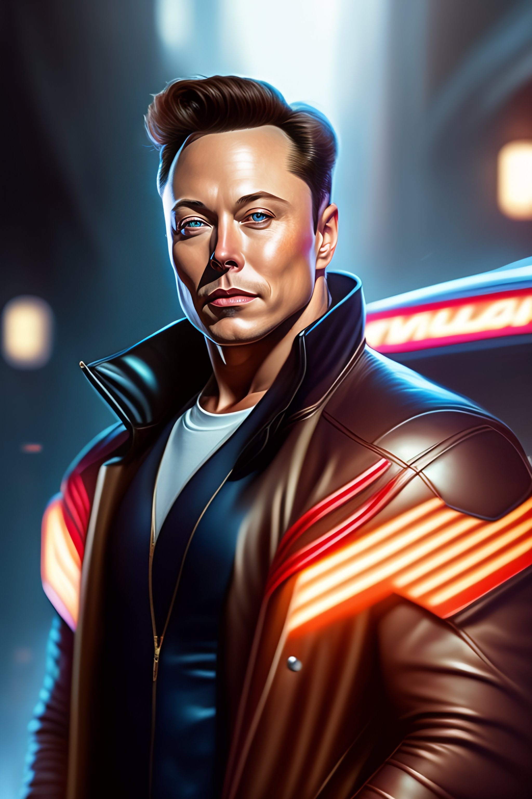 Lexica - Bodybuilder elon musk as marty mcfly, realistic portrait ...