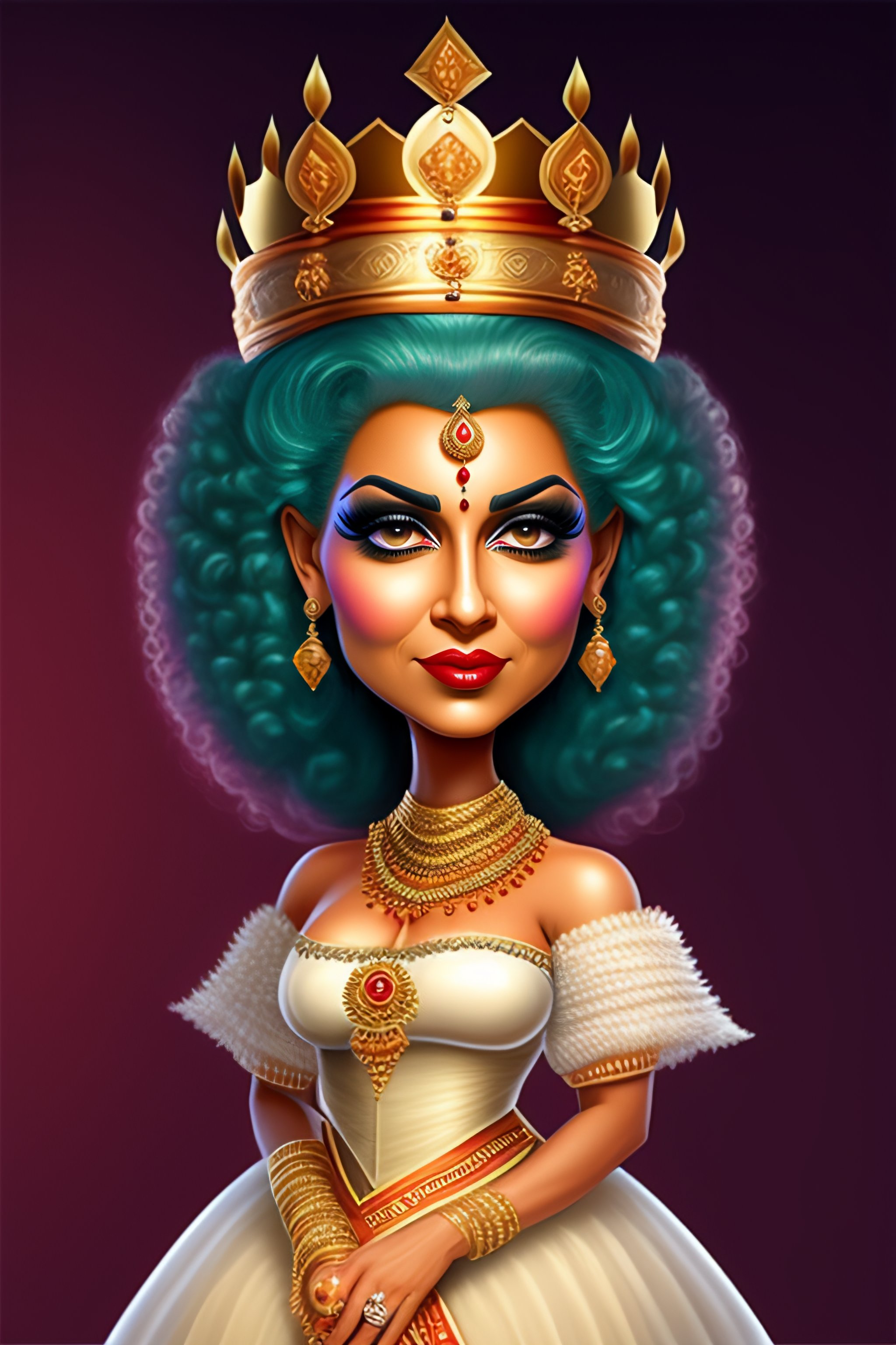 Lexica - QUEEN OF NUMIDIA in caricature style