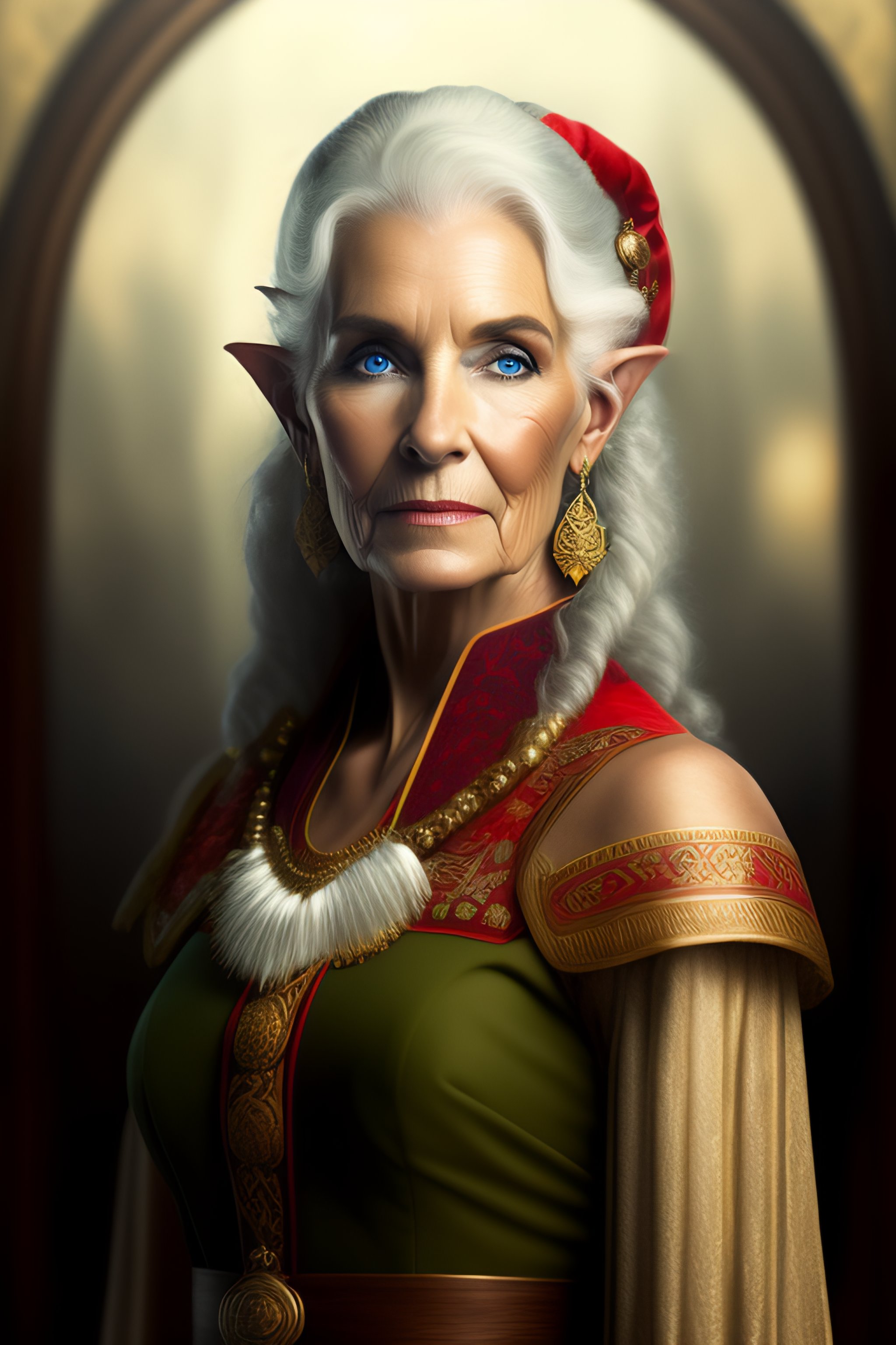 Lexica - Old aged elf portrait