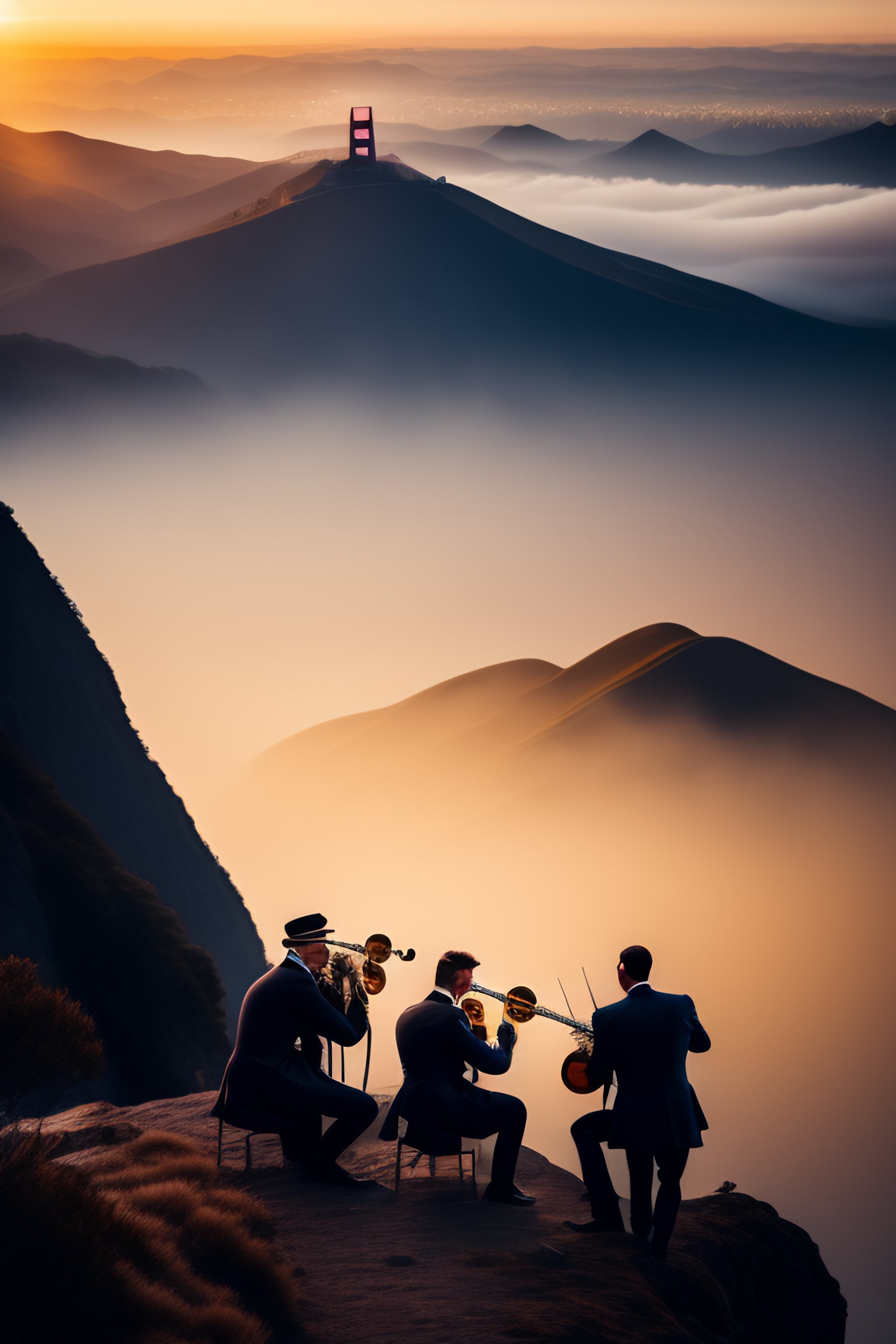 Lexica - A group of musicians playing jazz at the top of the golden ...
