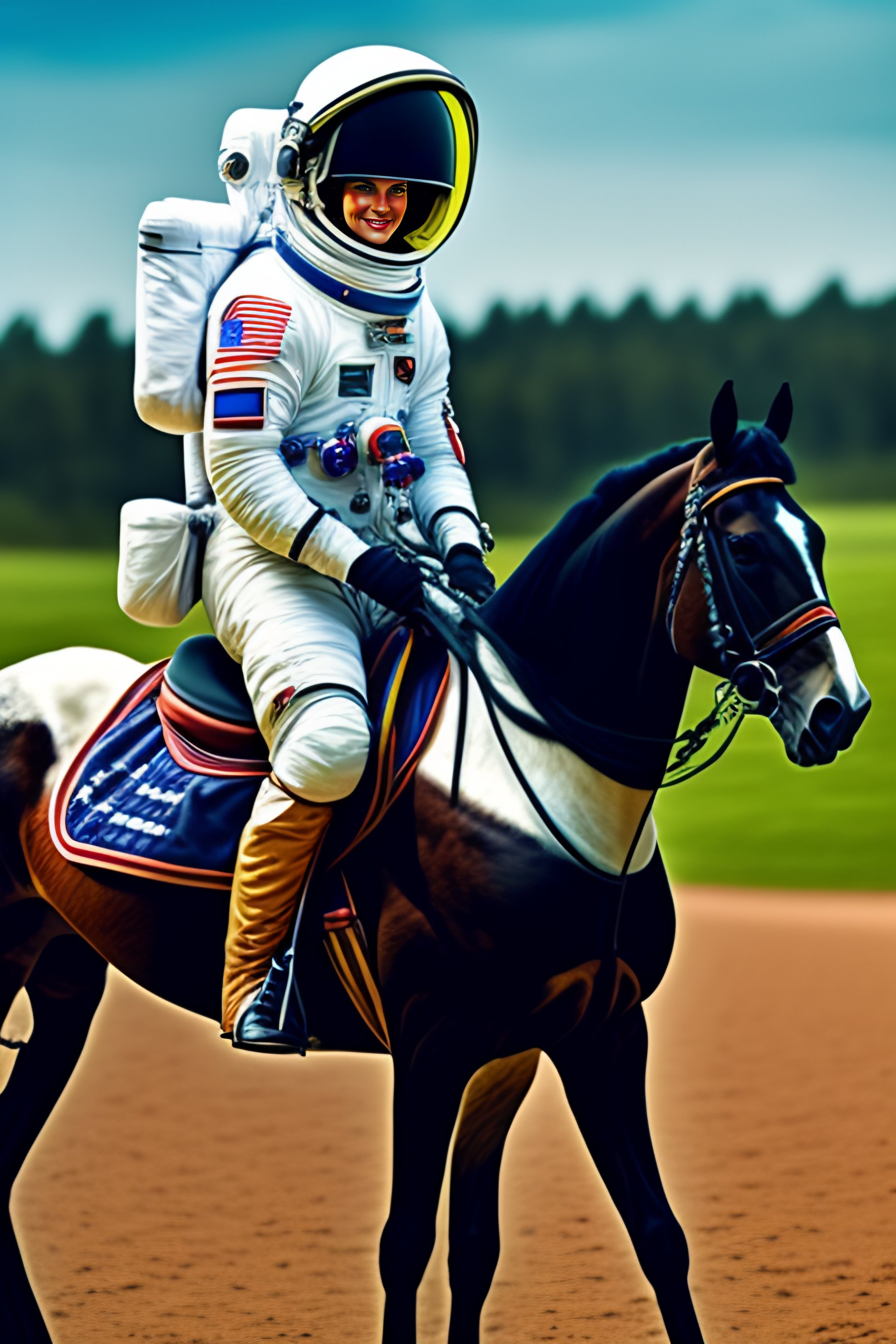 Lexica - An astronaut riding a horse