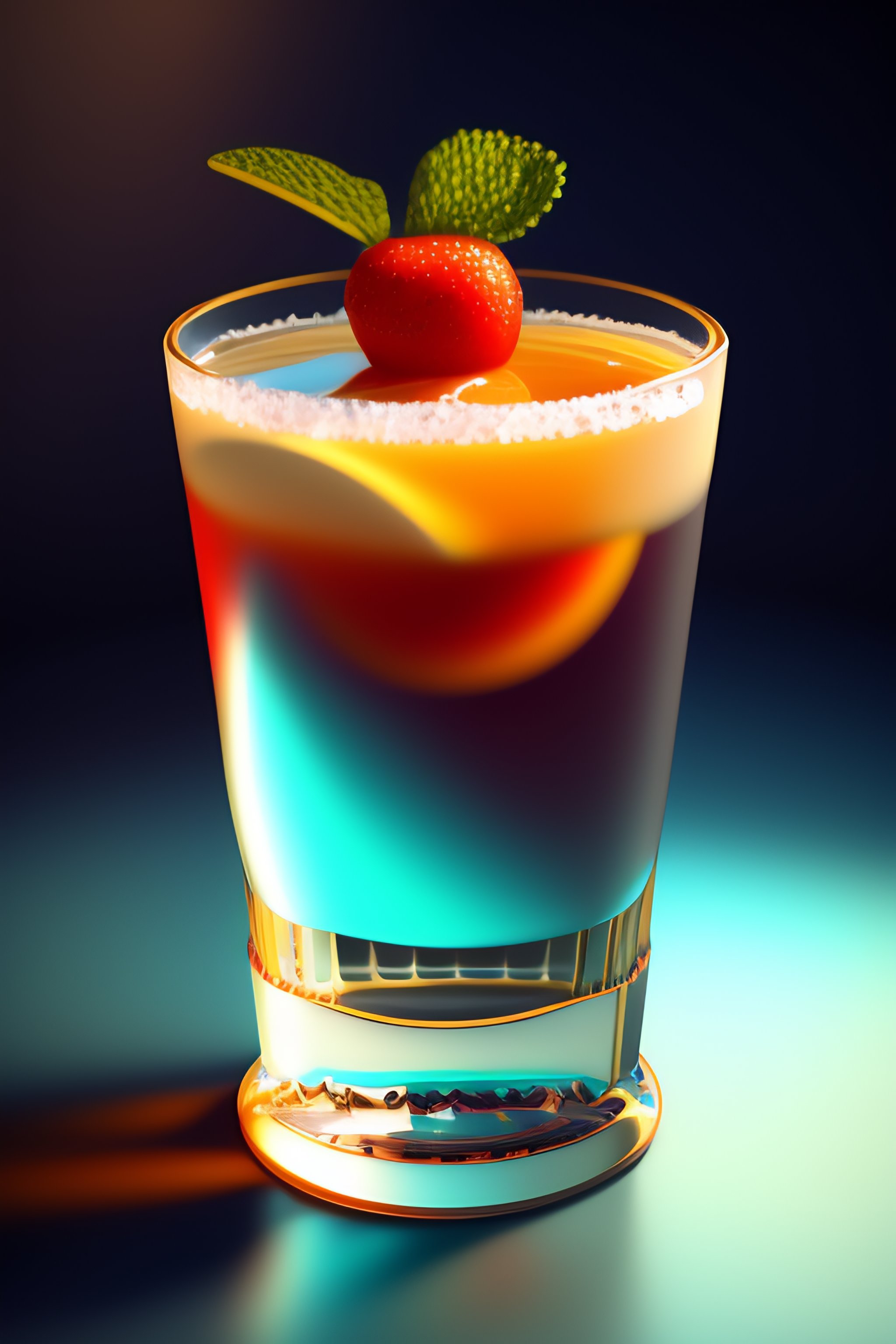 Lexica - Finger food con drinks mixologist , 3D, 8k, octane render