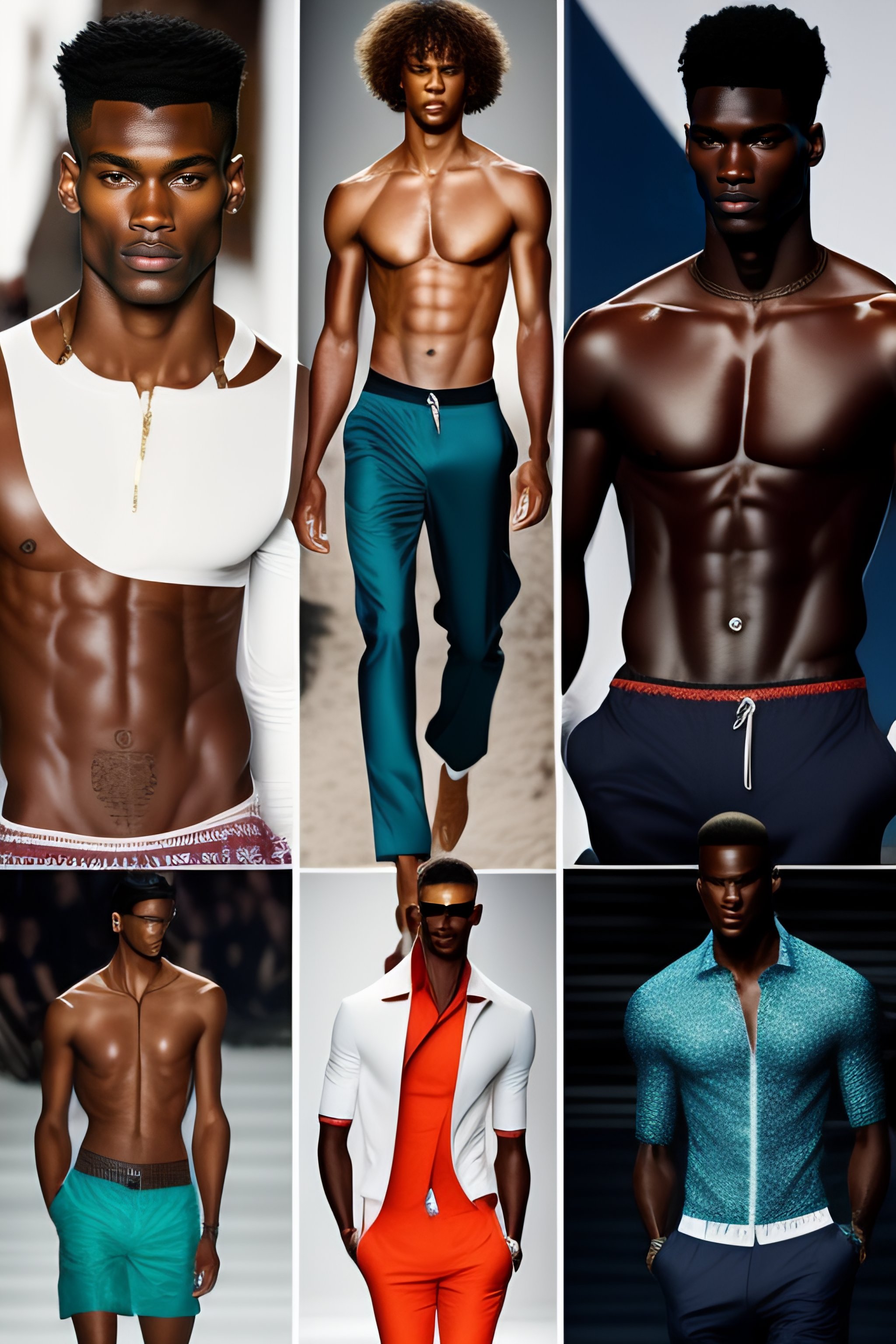 Lexica - Men's model, fashions clothing with details, swimsuit ...