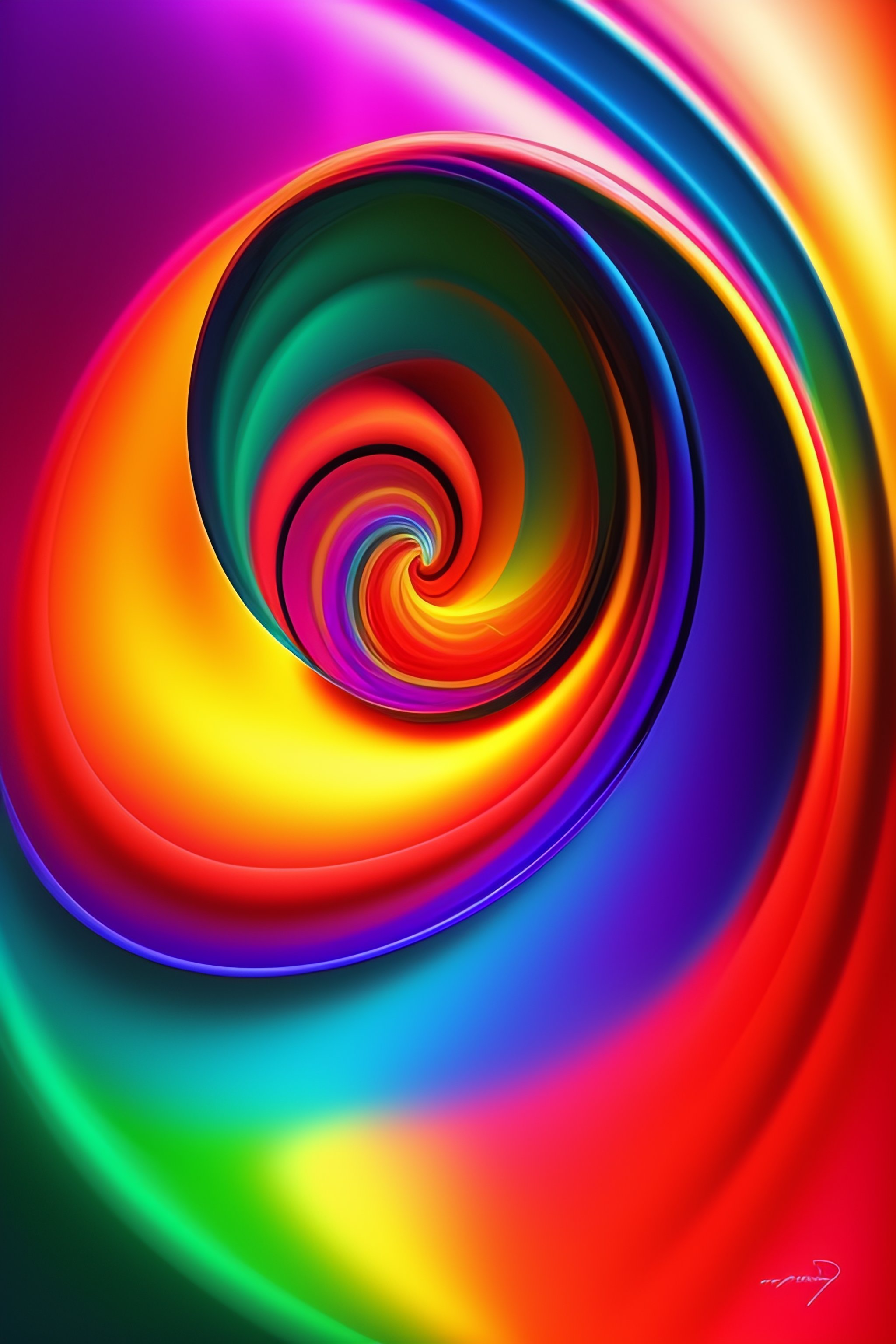 Lexica - Rainbow swirl abstract art