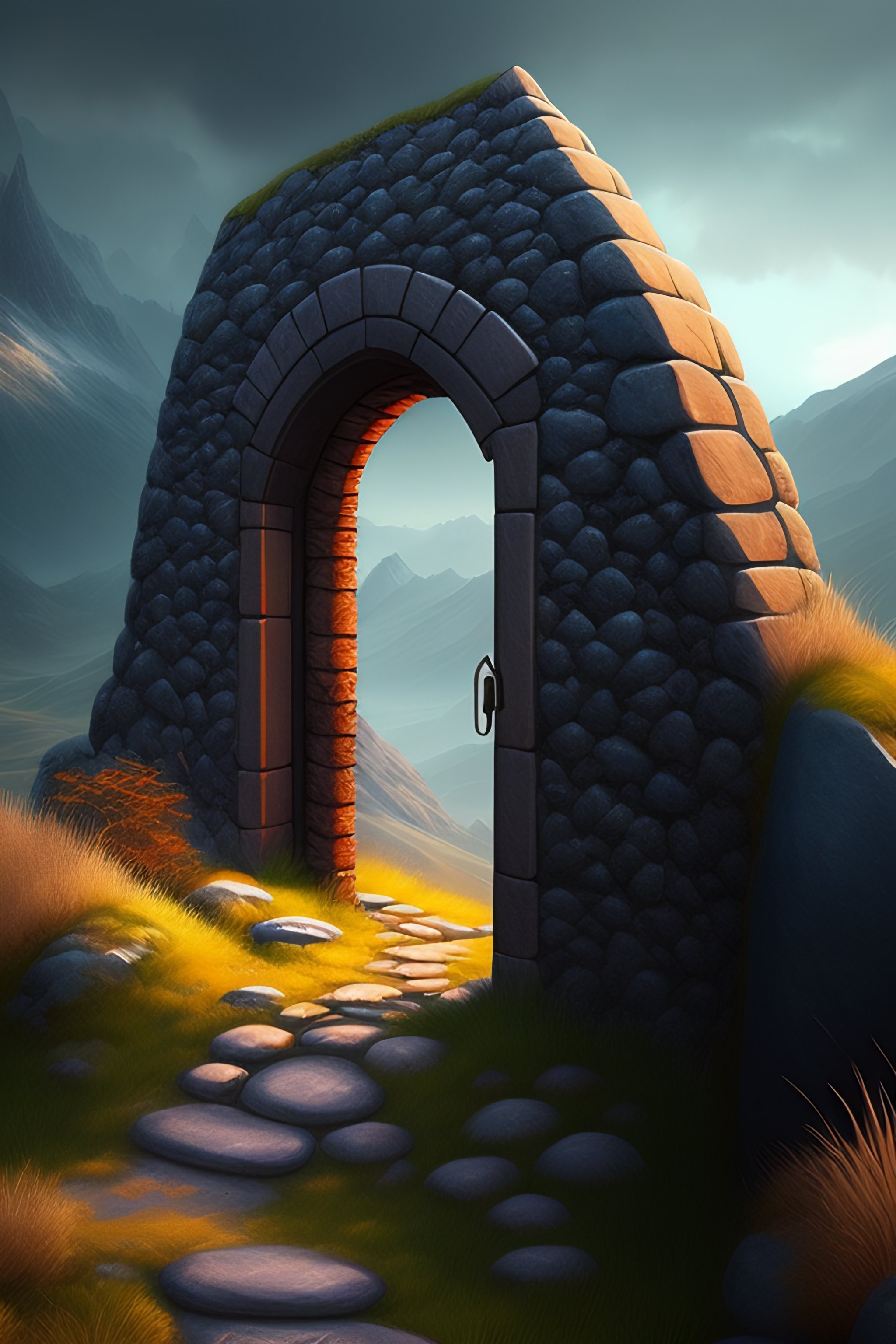 Lexica - Stone wall texture, fantasy art style, matte painting, 2 d texture