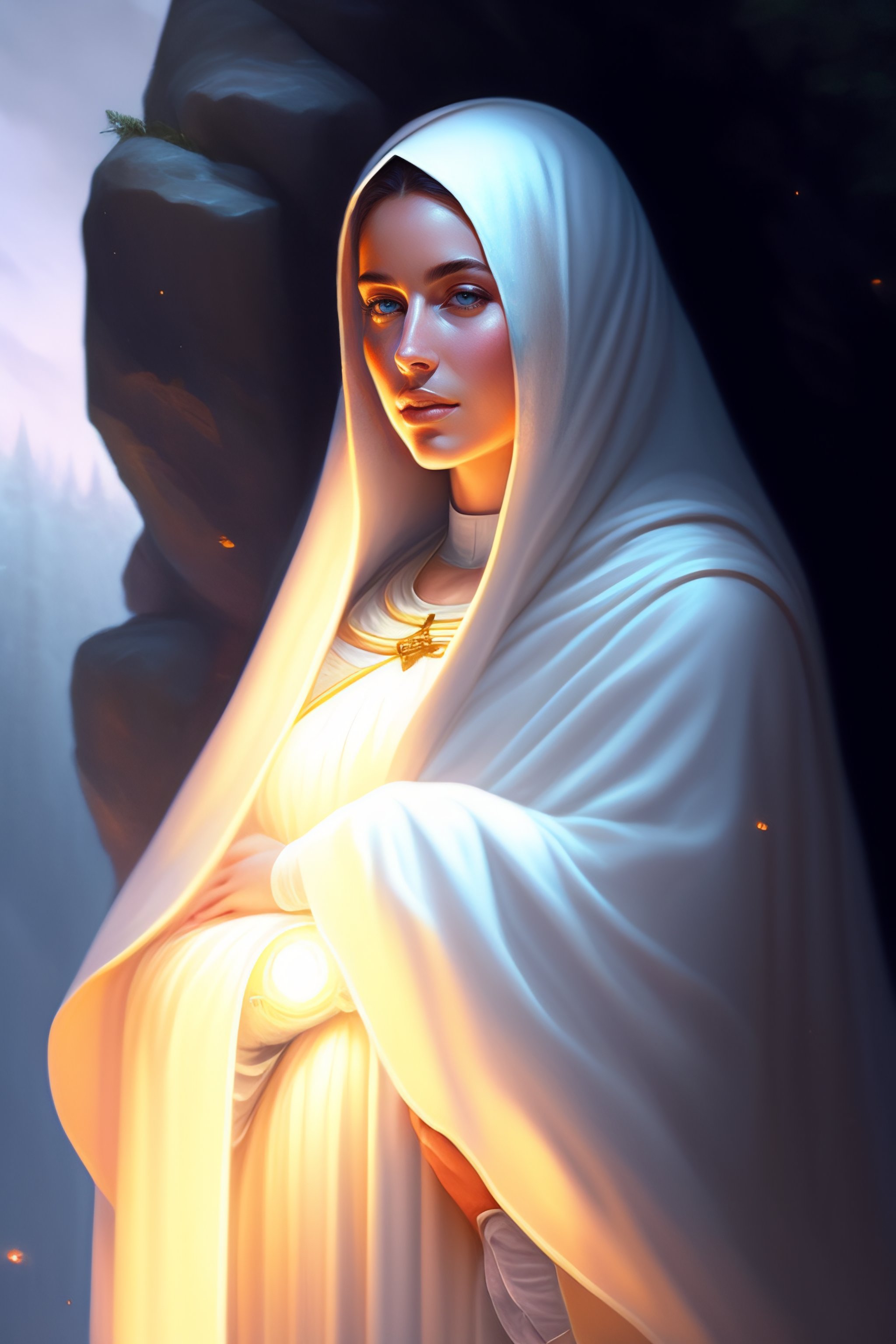 Lexica - By jordan grimmer, virgin mary of graces with, blue cloak ...