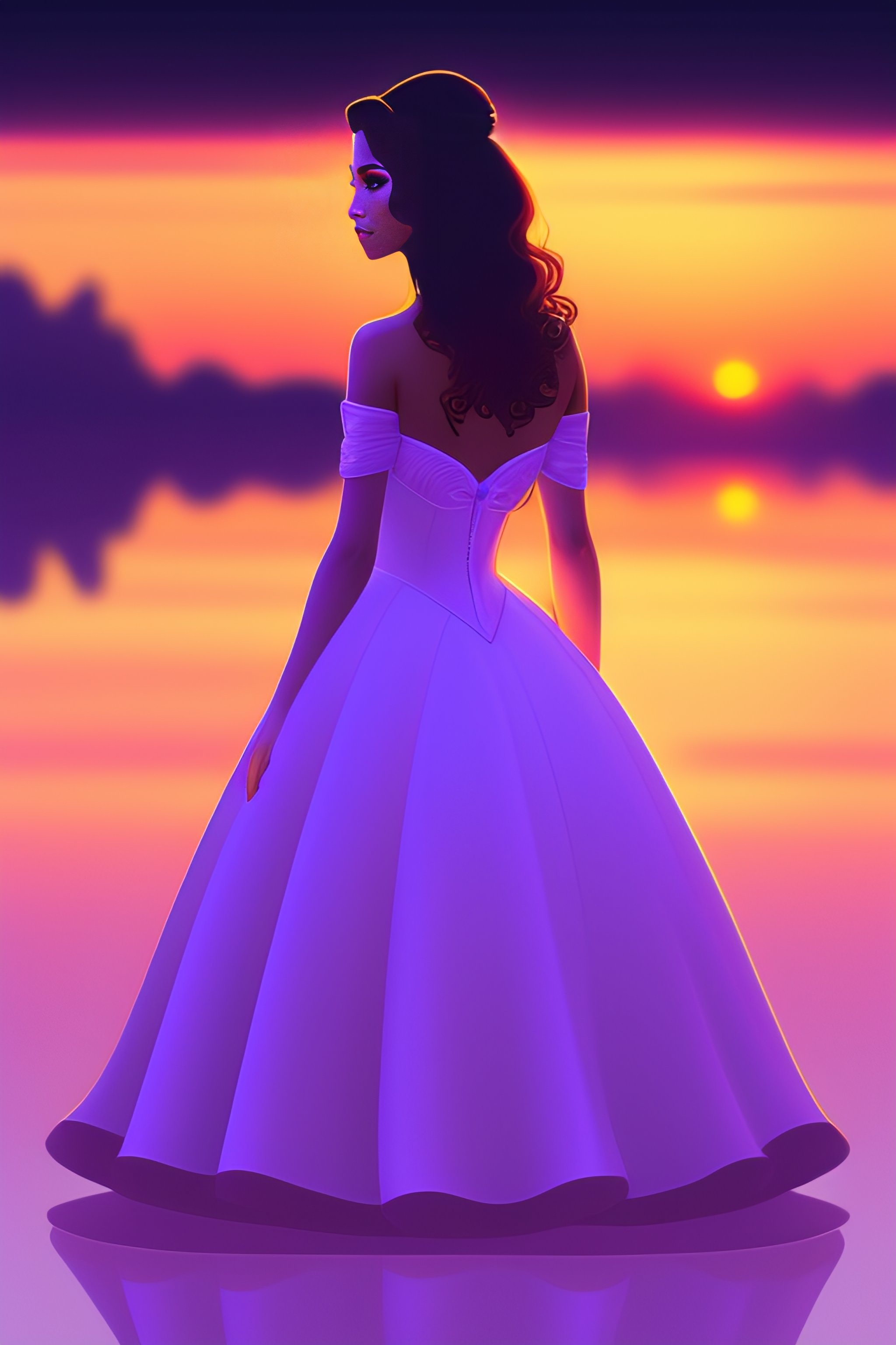 Lexica - Princess,Silhouette,2D,png