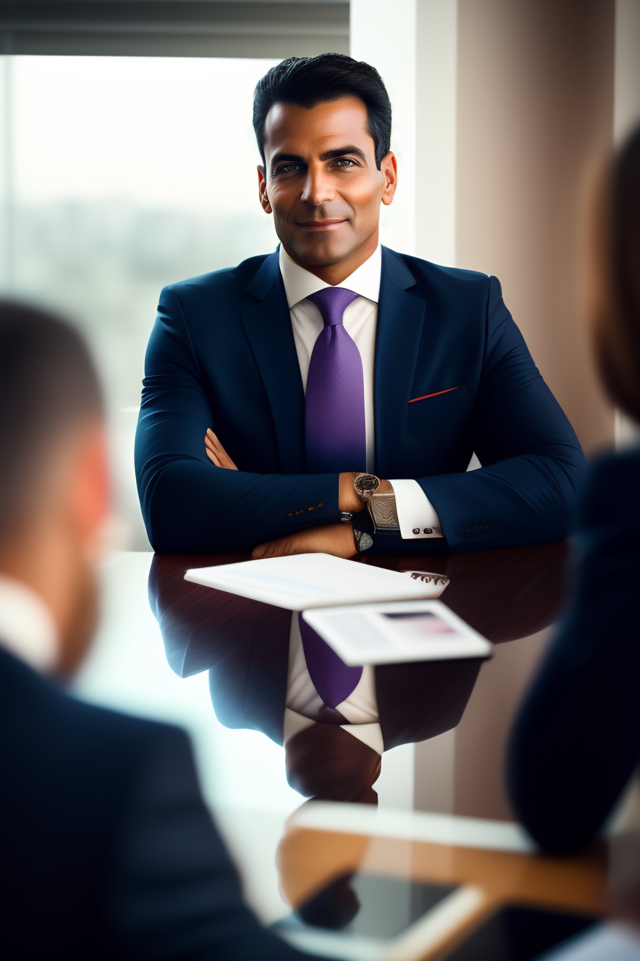 Lexica - Portrait of a real estate brazilian male broker