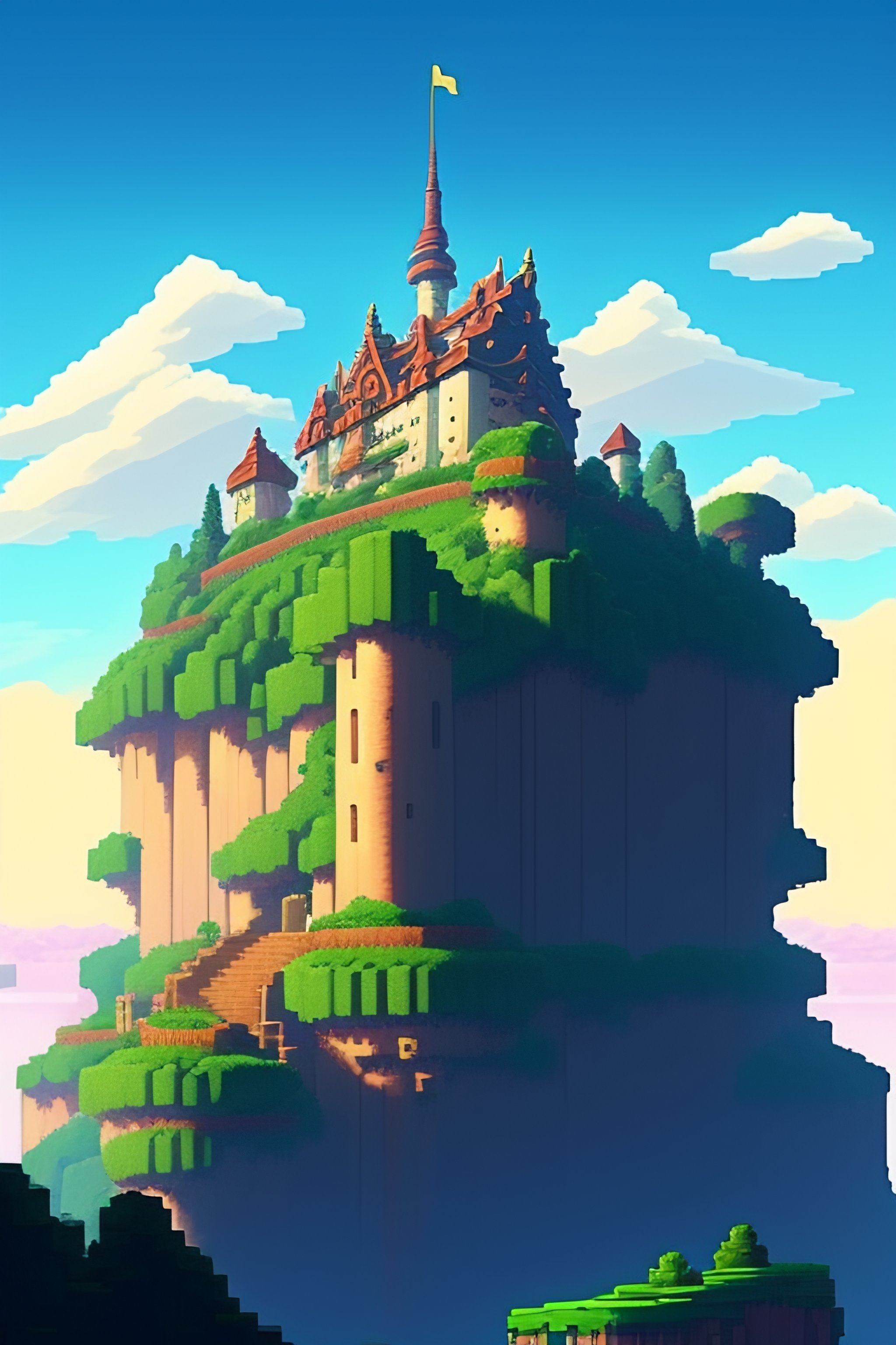 Lexica - Studio ghibli's, castle in the sky, minecraft, rebecca sugar ...