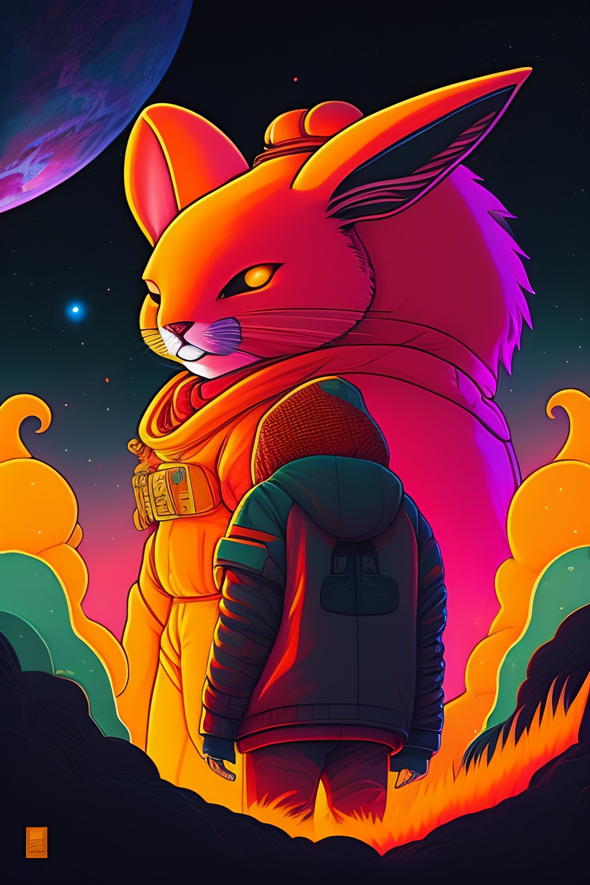 Lexica - Photo of fusion of a huge savage rabit monster with an alien ...