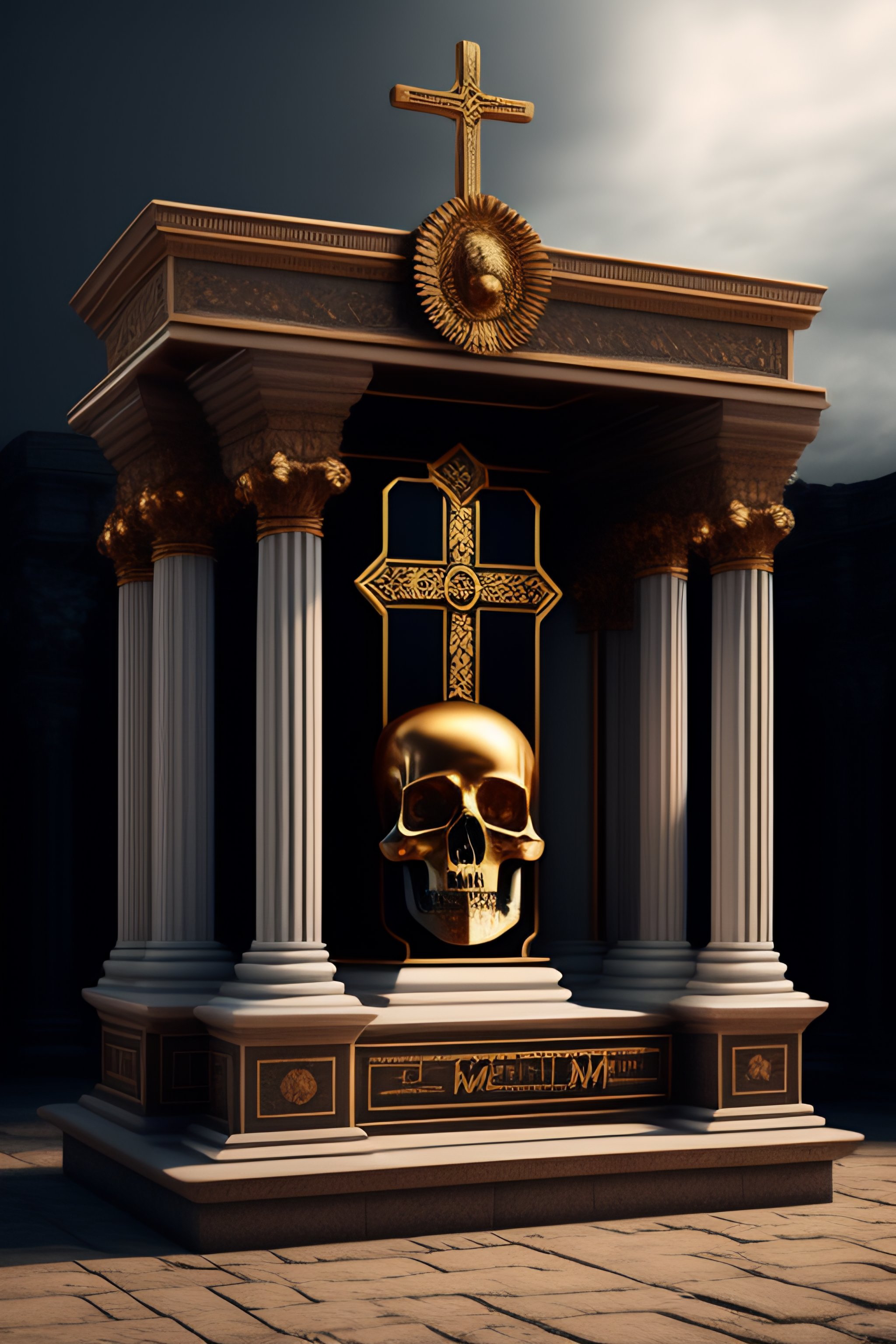 Lexica - Memento mori, latin text, cyperpunk, scene of the crucifixion ...