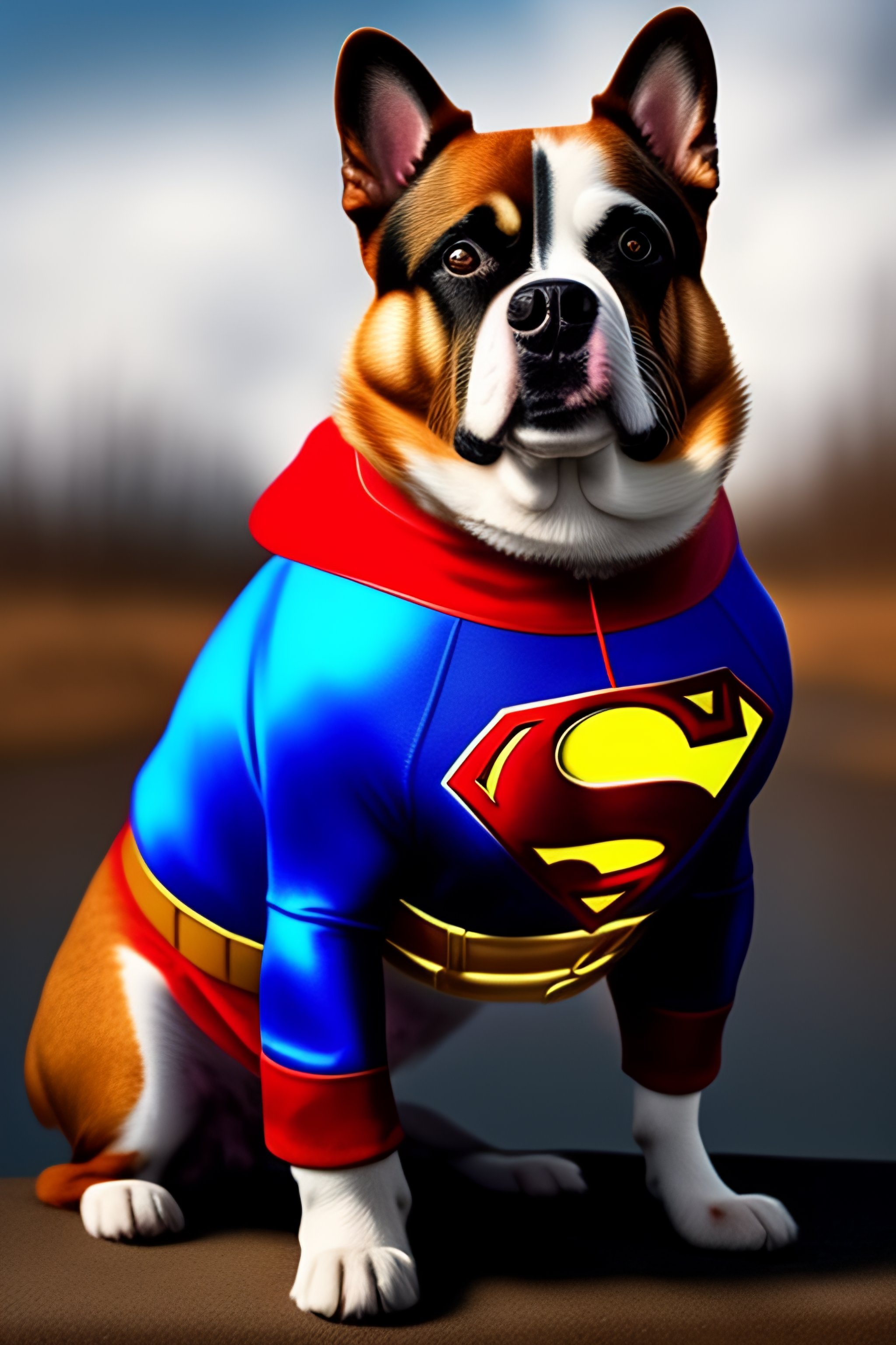 Lexica - A dog dressed as superman