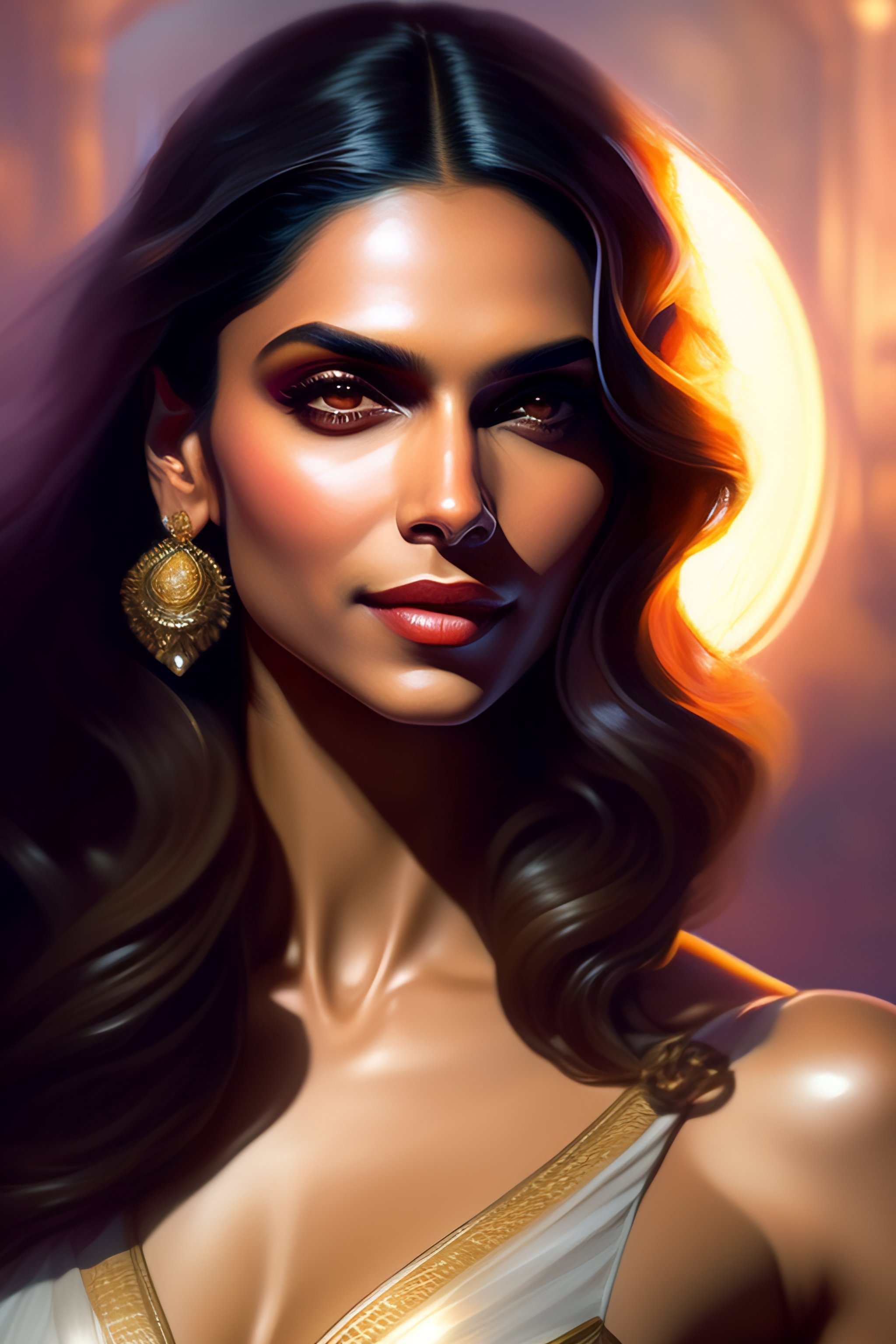Lexica - Deepika Padukone , high quality painting by artgerm and greg ...