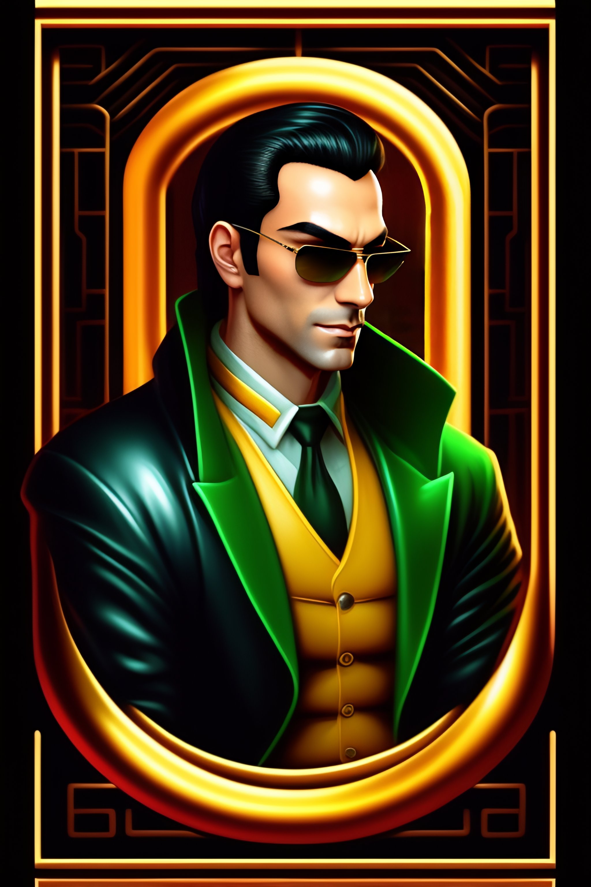 Lexica - Portrait of neo matrix in supermario style