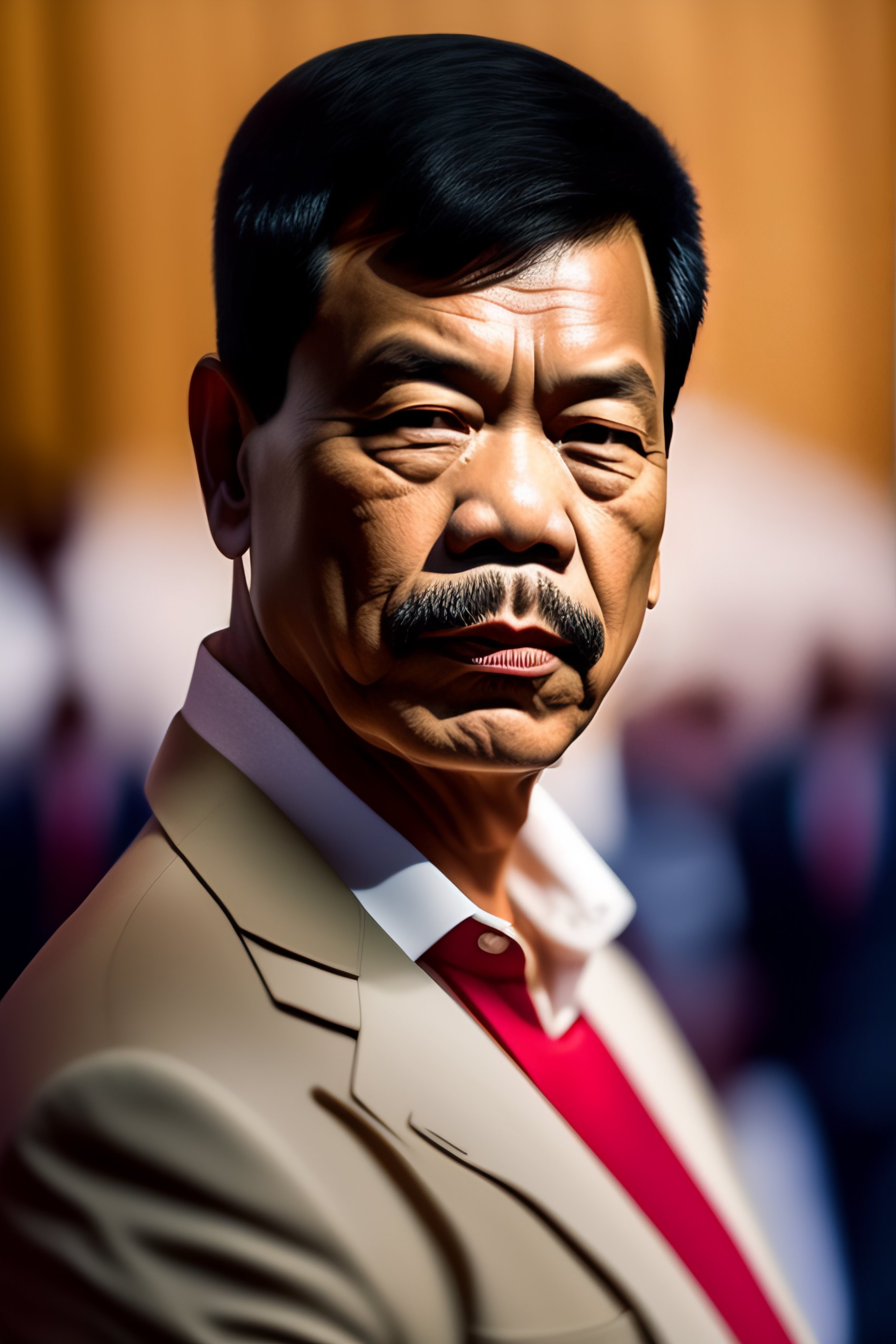 Lexica - Portrait of duterte smoking