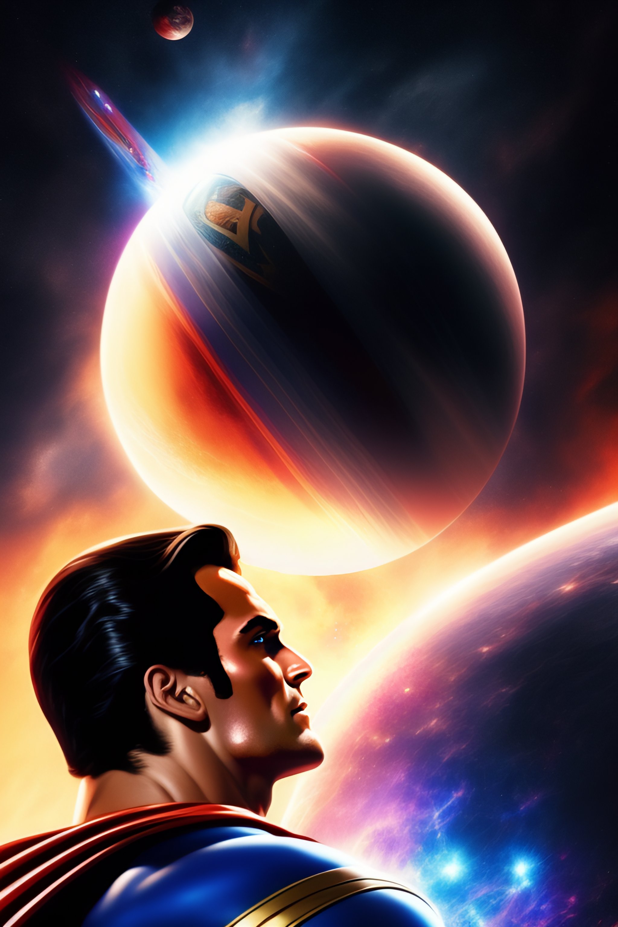 Superman In Space Wallpaper