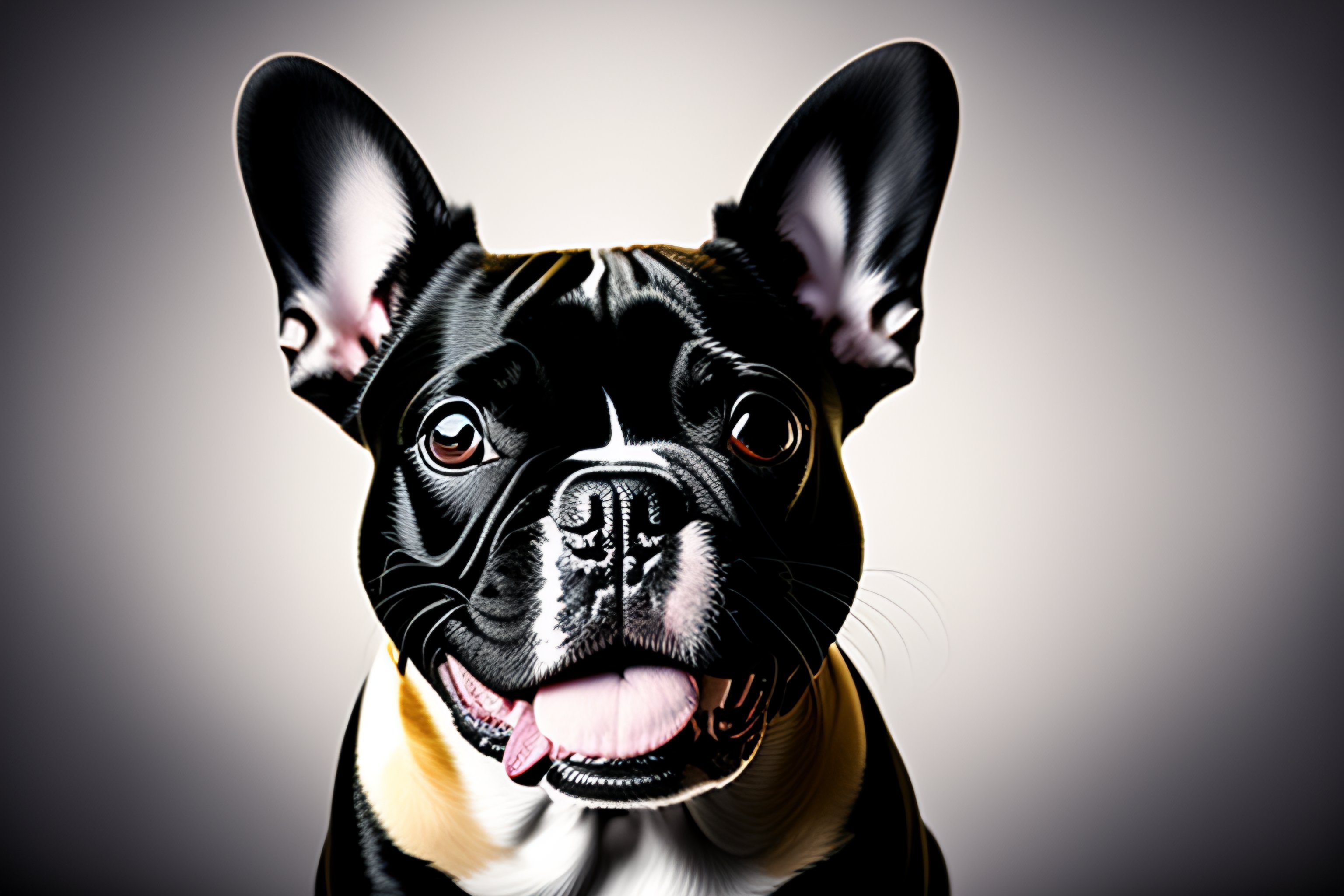 Black French Bulldog Smile