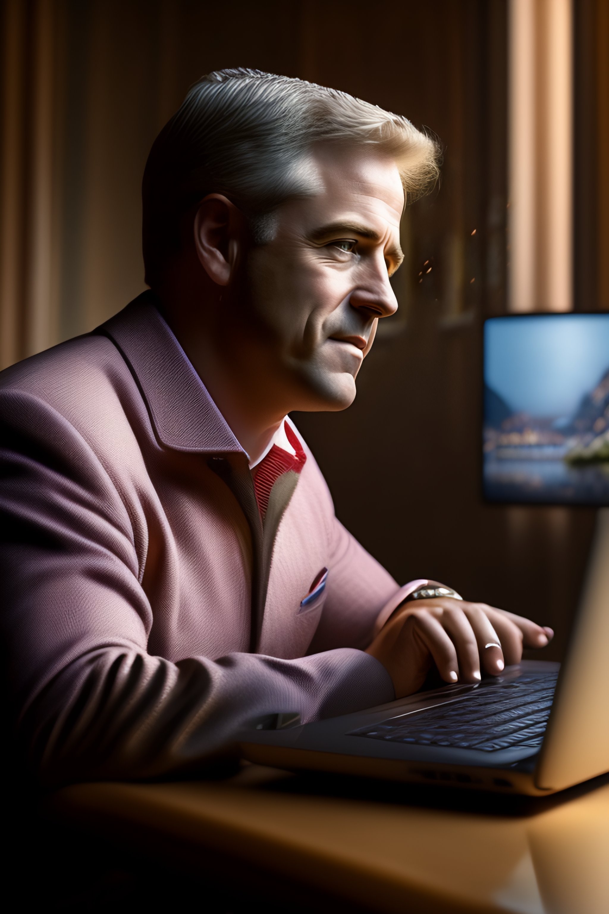 Lexica - Ben matlock using a laptop. photo realistic. funny.